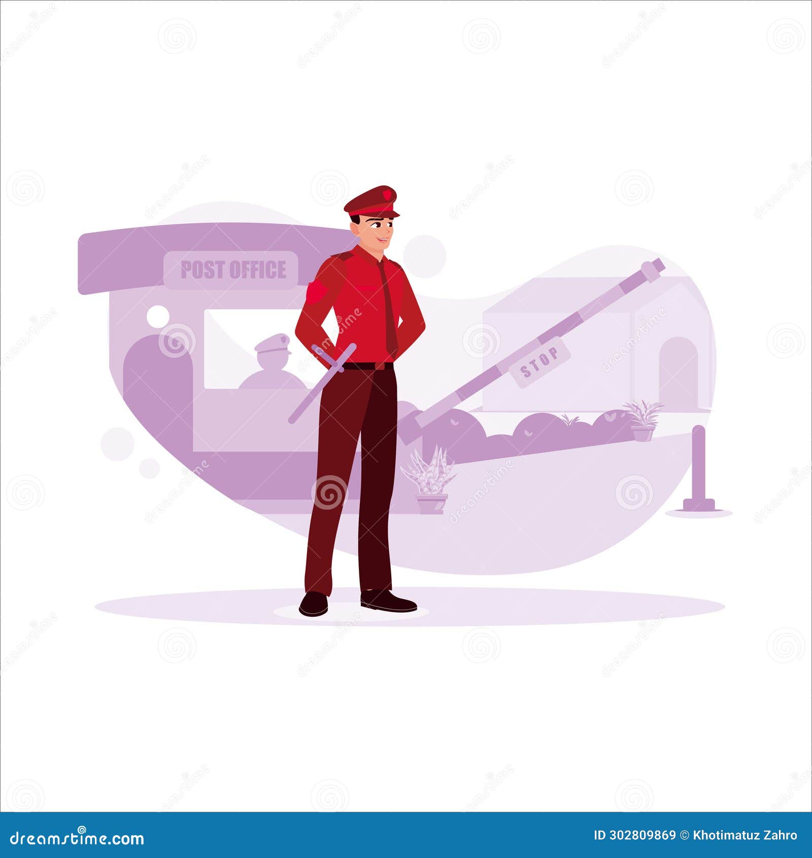 Security Guards Behaved Perfectly in Front of the Entrance and Guard ...