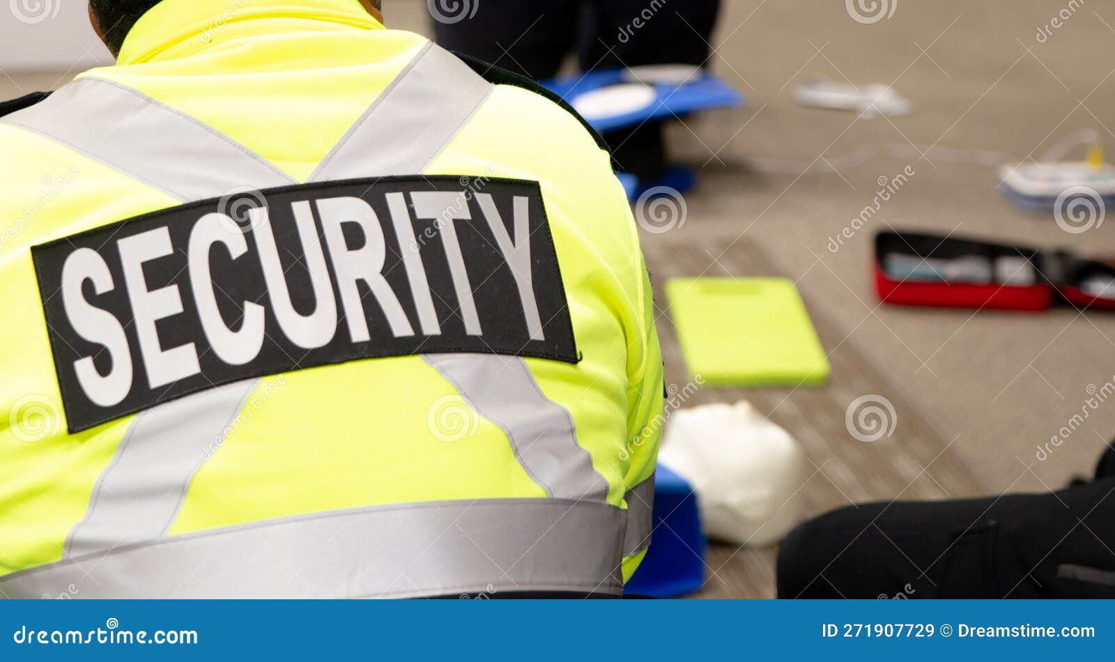 Security Guards are Learning How To Use Fire Alarm Panel Stock Image ...