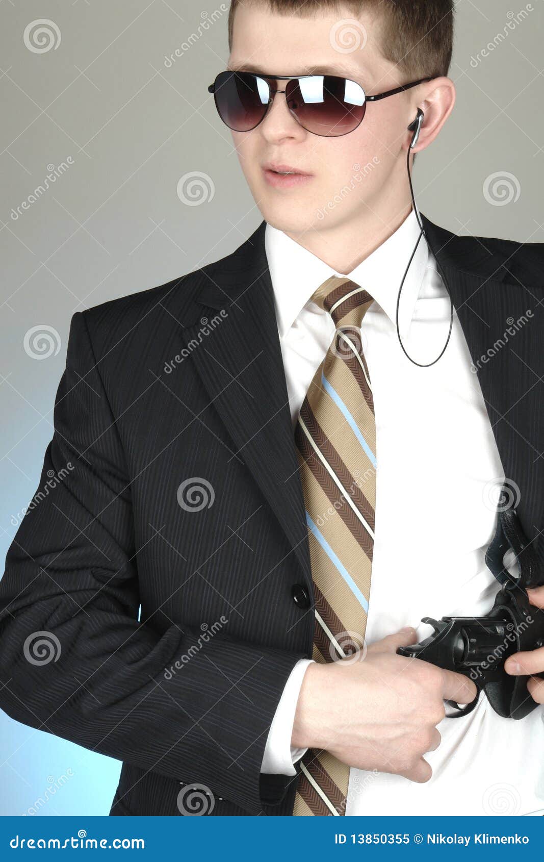 Security with gun stock image. Image of black, officer - 13850355