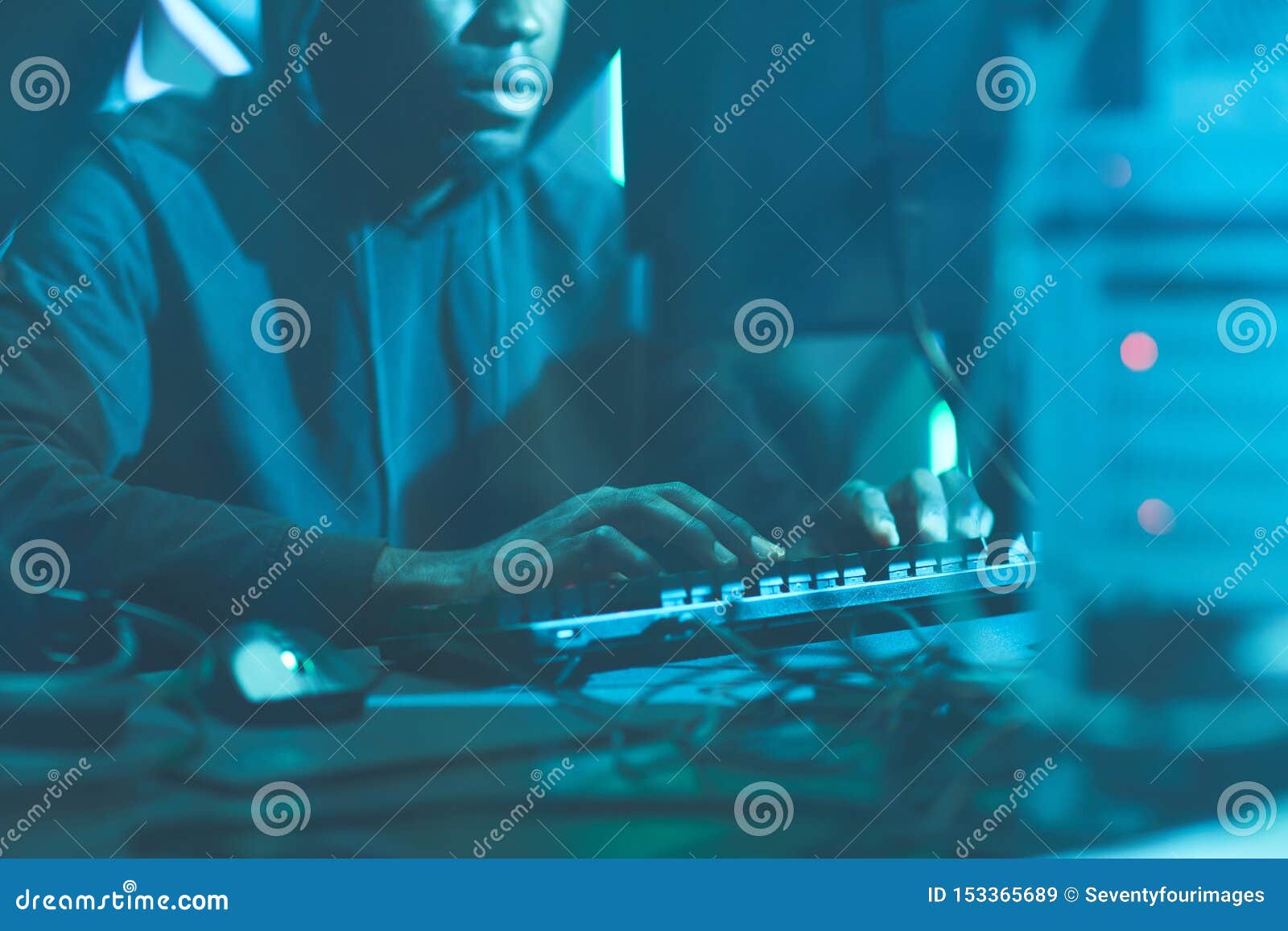 Security Hacker Typing On Keyboard Stock Image Image Of Gaming