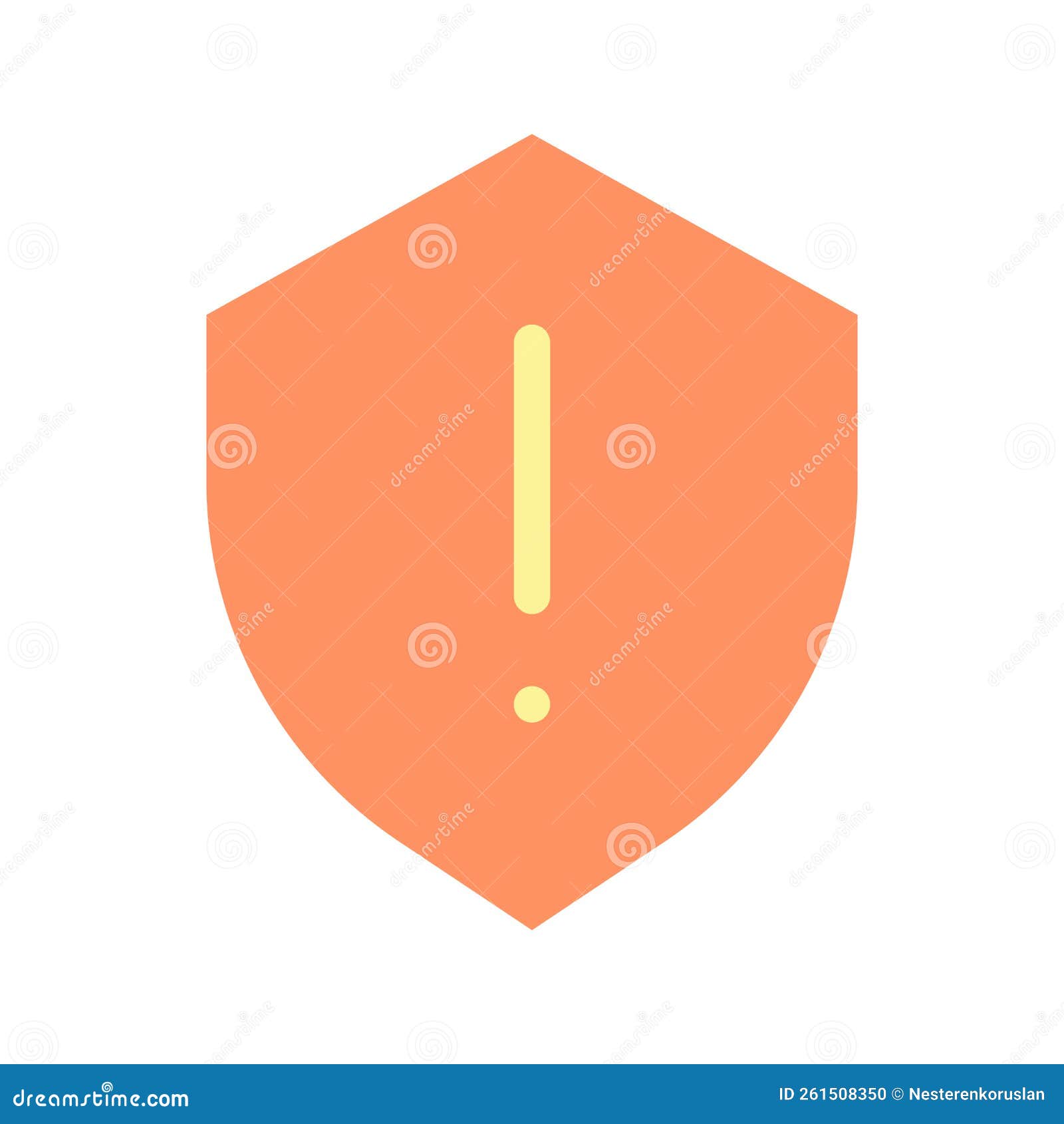 Security Hazard Flat Color Ui Icon Stock Vector - Illustration of ...