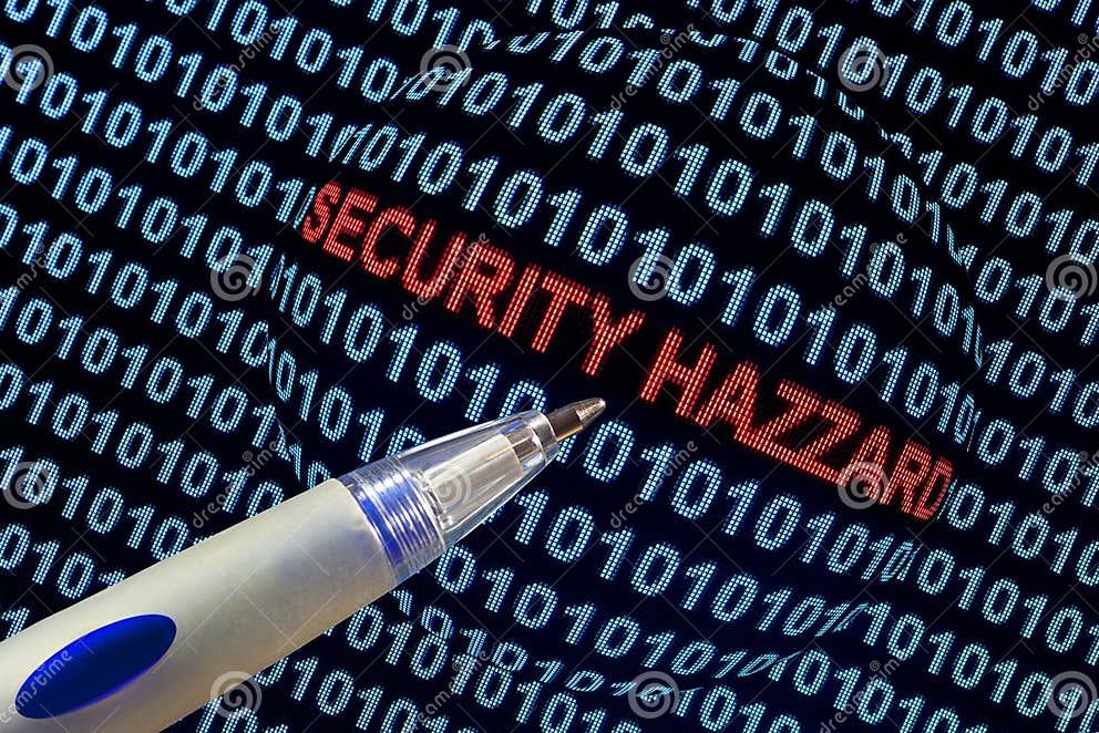 Security Hazard in Red stock image. Image of cyberspace - 38304657
