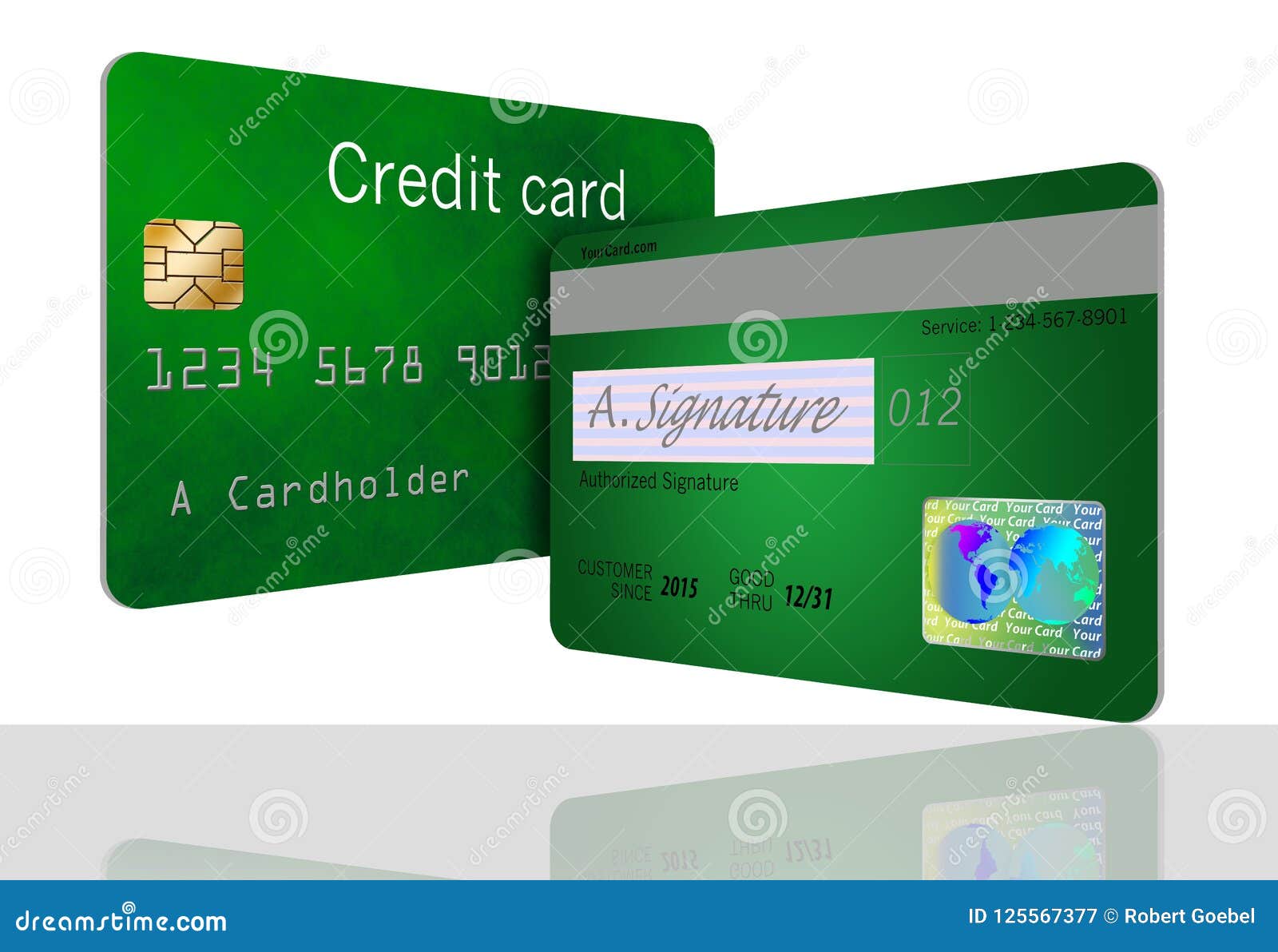 A Security Hologram on a Credit Card is Seen Here. Stock Illustration ...