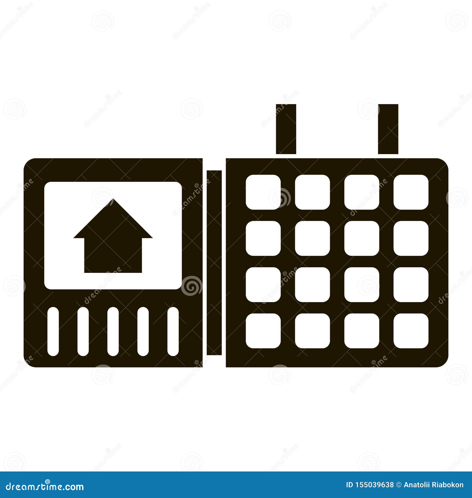 Security Home Keypad Icon, Simple Style Stock Vector - Illustration of ...