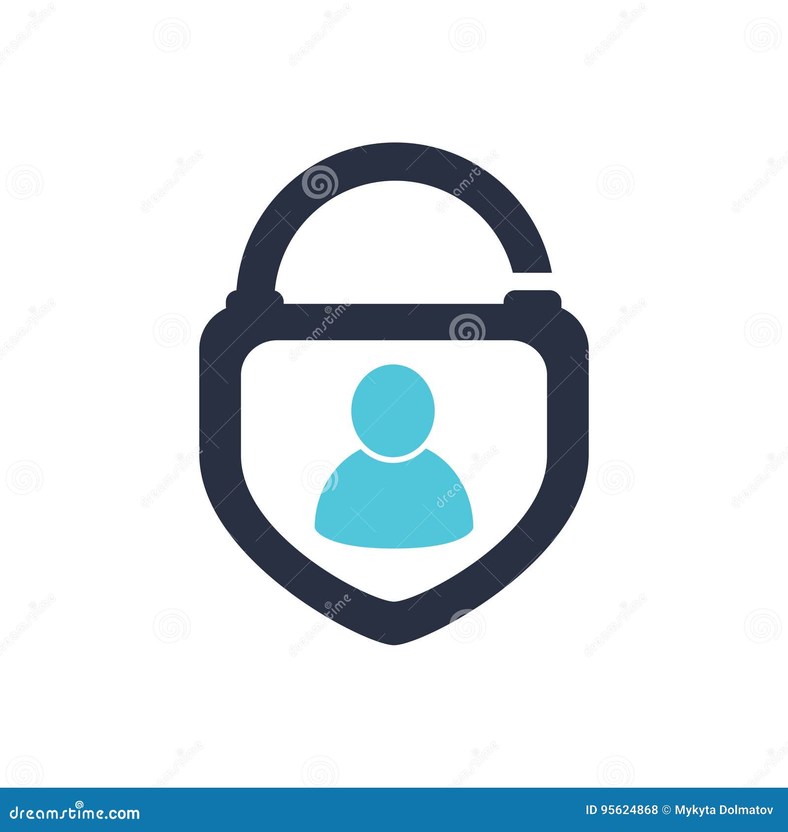Security Human Lock Icon Logo Design Element. Security Human Lock Icon ...