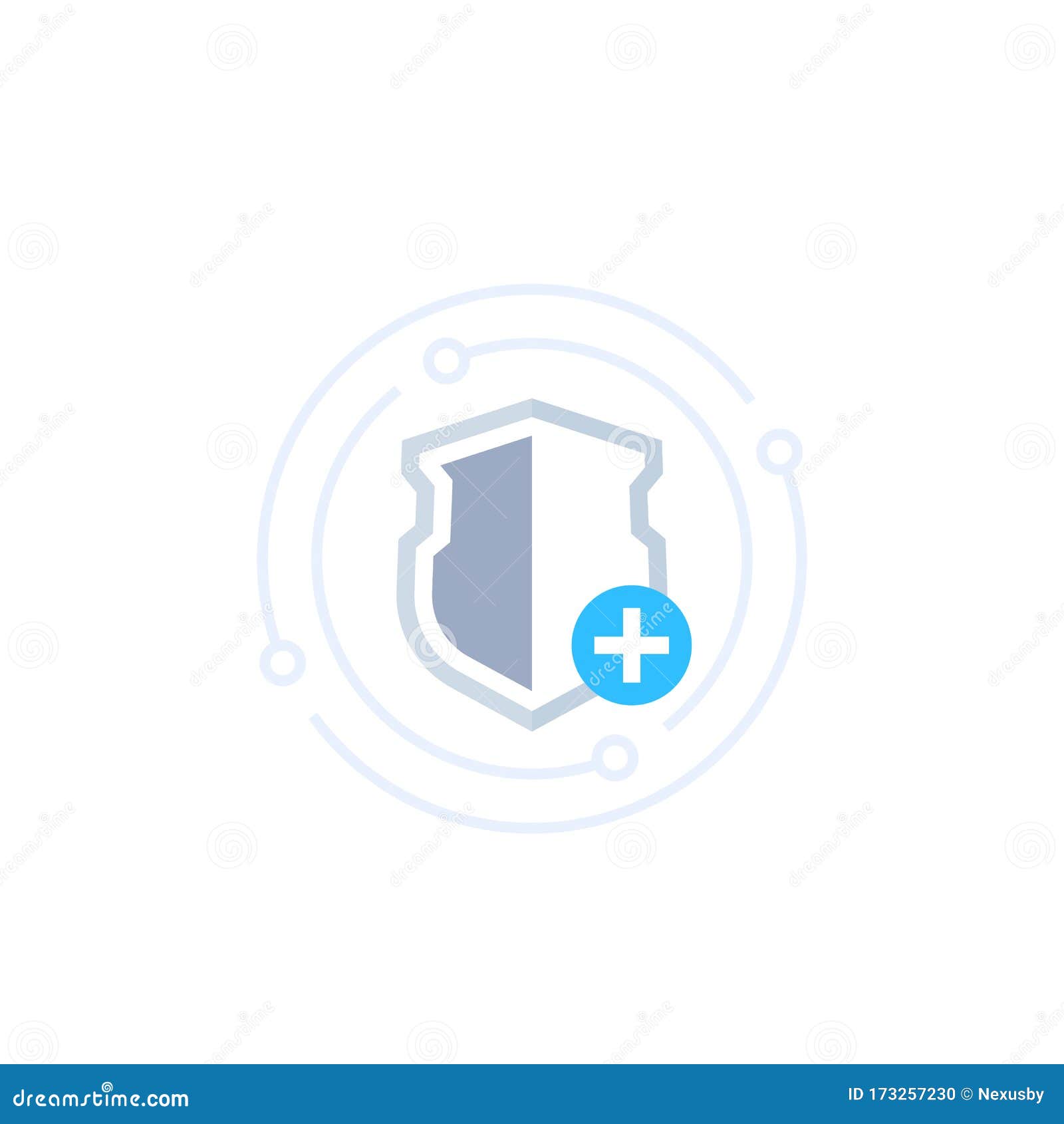 Security Icon with Add Sign, Vector Stock Vector - Illustration of plus ...