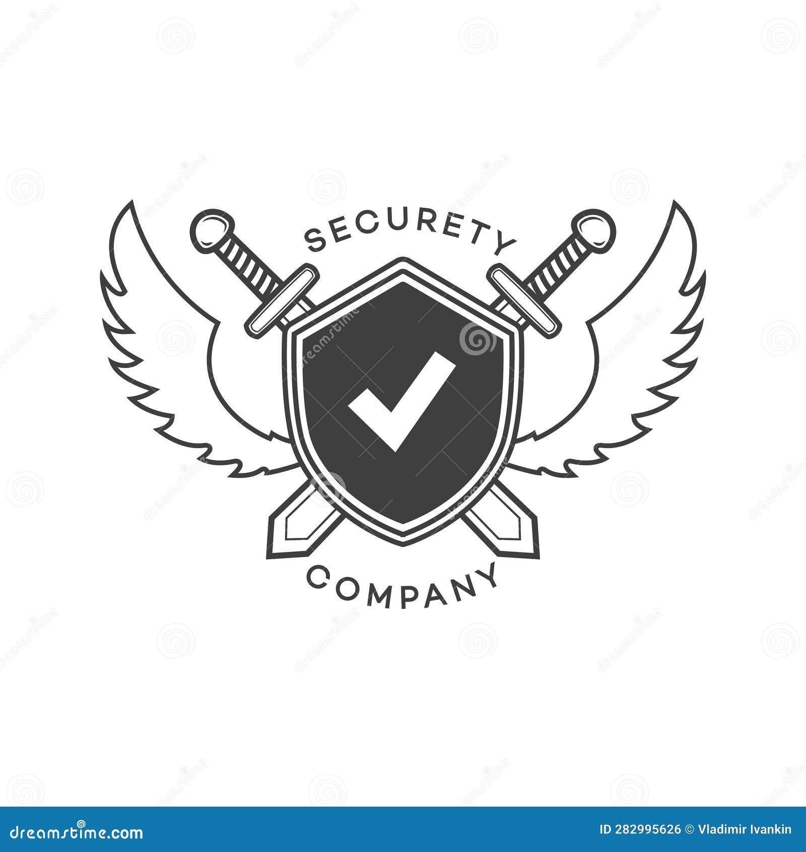 Security Icon Black Color and Flat Style on White Background. Stock ...