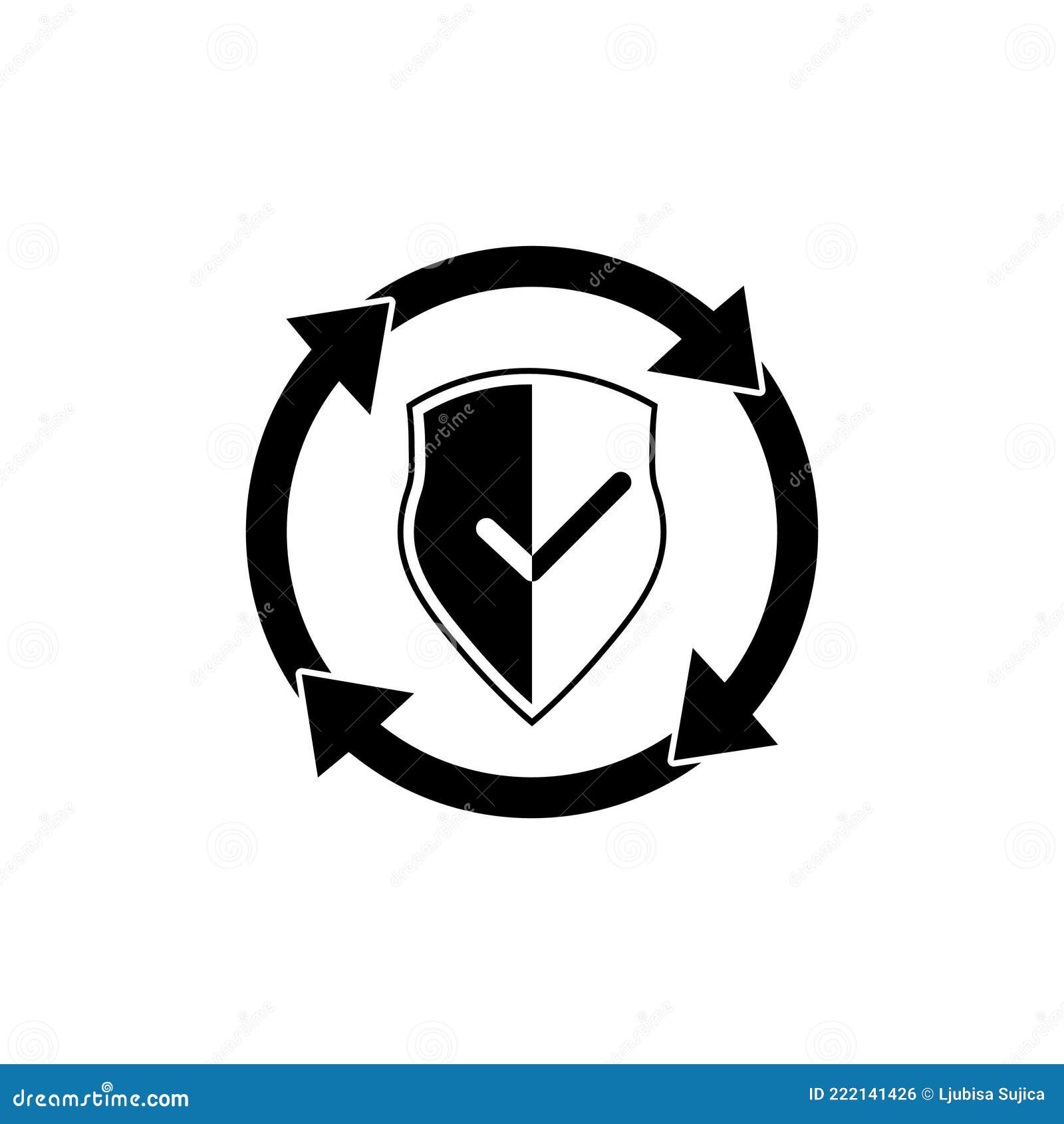 Security Icon Isolated on White Background Stock Vector - Illustration ...