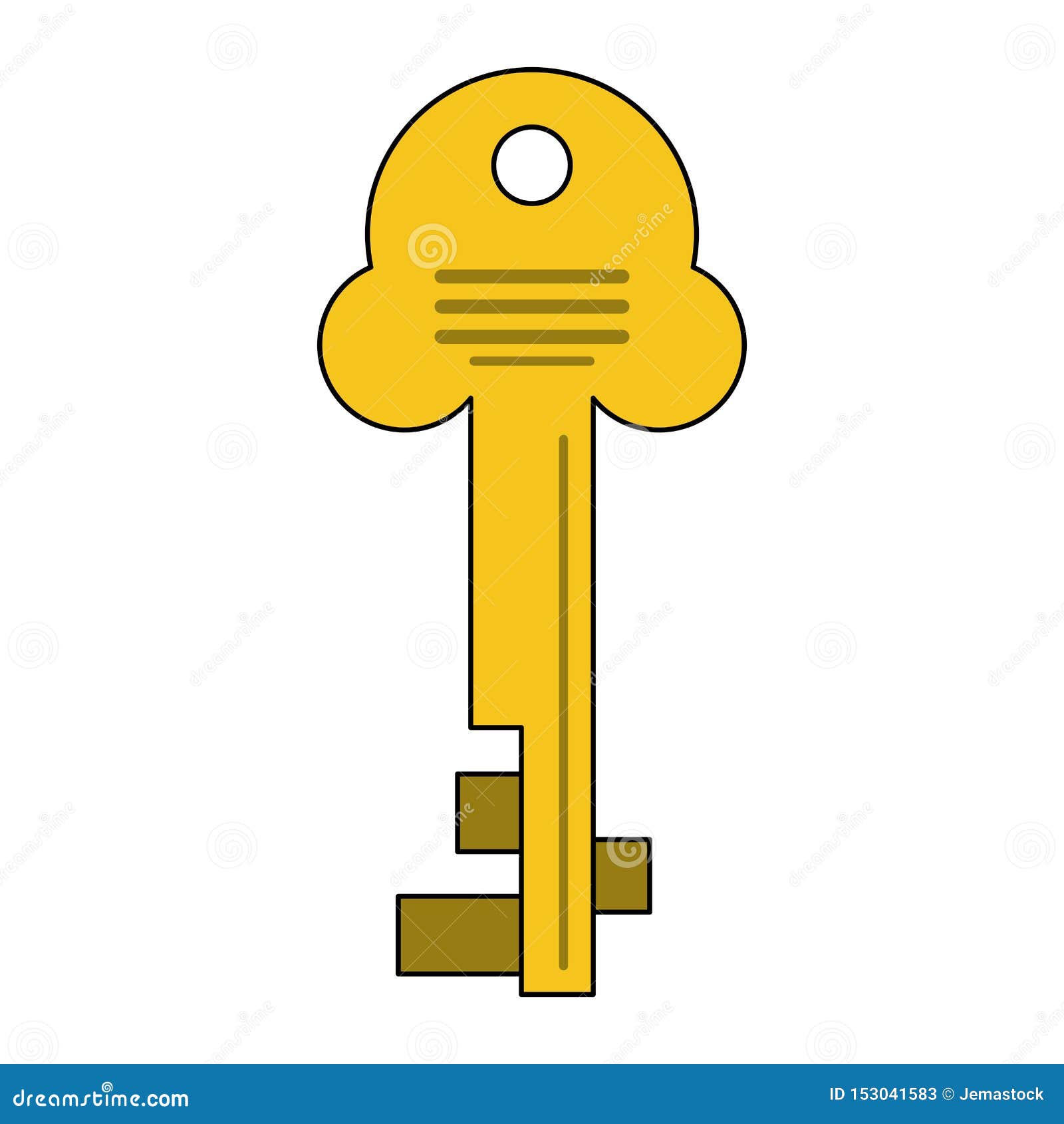 Security Icon Key Safe Cartoon Stock Vector - Illustration of covering ...