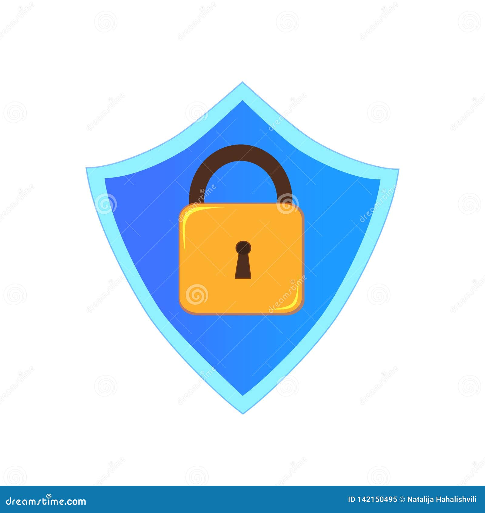 Security Icon. Protect Scurity Symbol Stock Vector - Illustration of ...