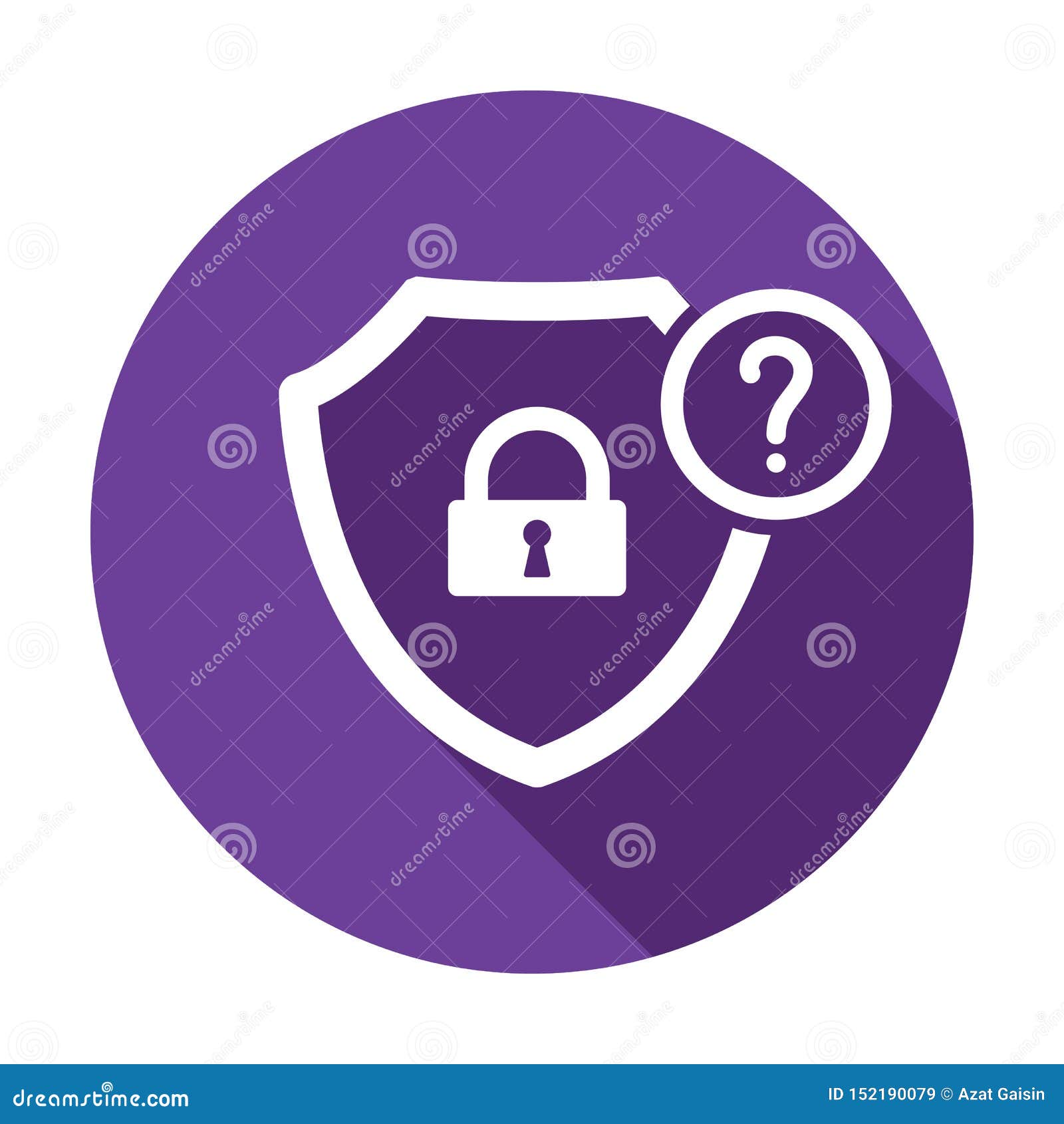 Security Icon with Question Mark. Security Icon and Help, How To, Info ...