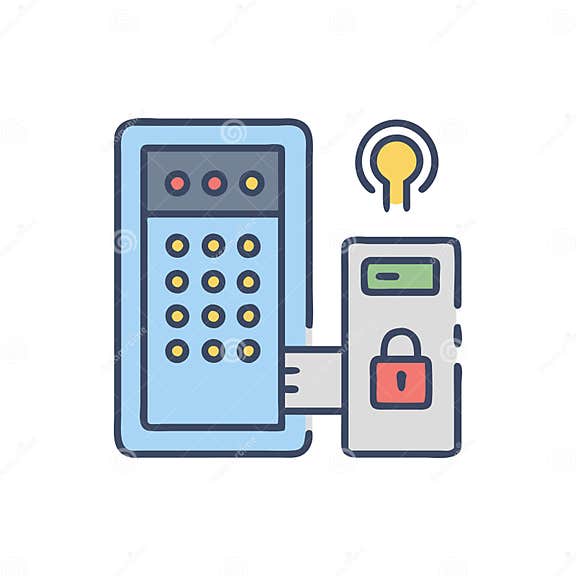 Access Control Security Icon Stock Vector - Illustration of access ...