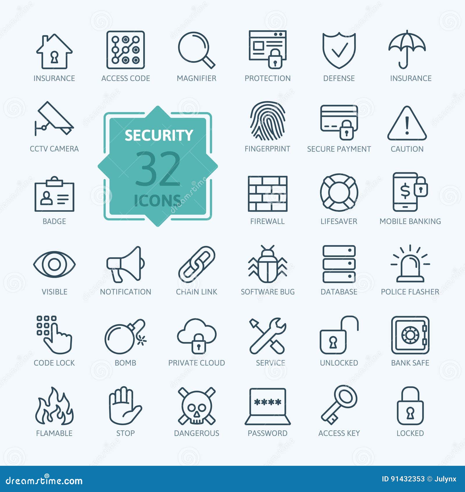 Security Icon Set. Vector Illustration Stock Vector - Illustration of ...