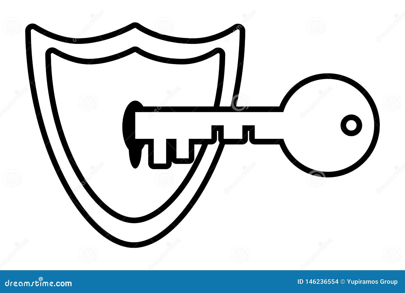 Security icon cartoon stock vector. Illustration of access - 146236554
