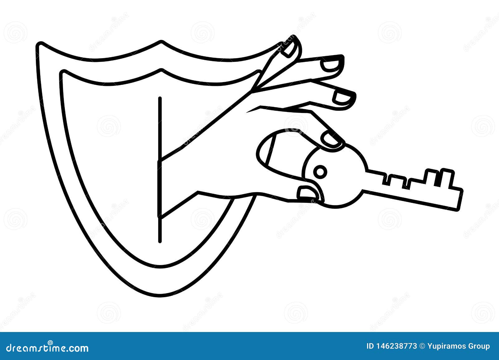 Security icon cartoon stock vector. Illustration of attack - 146238773