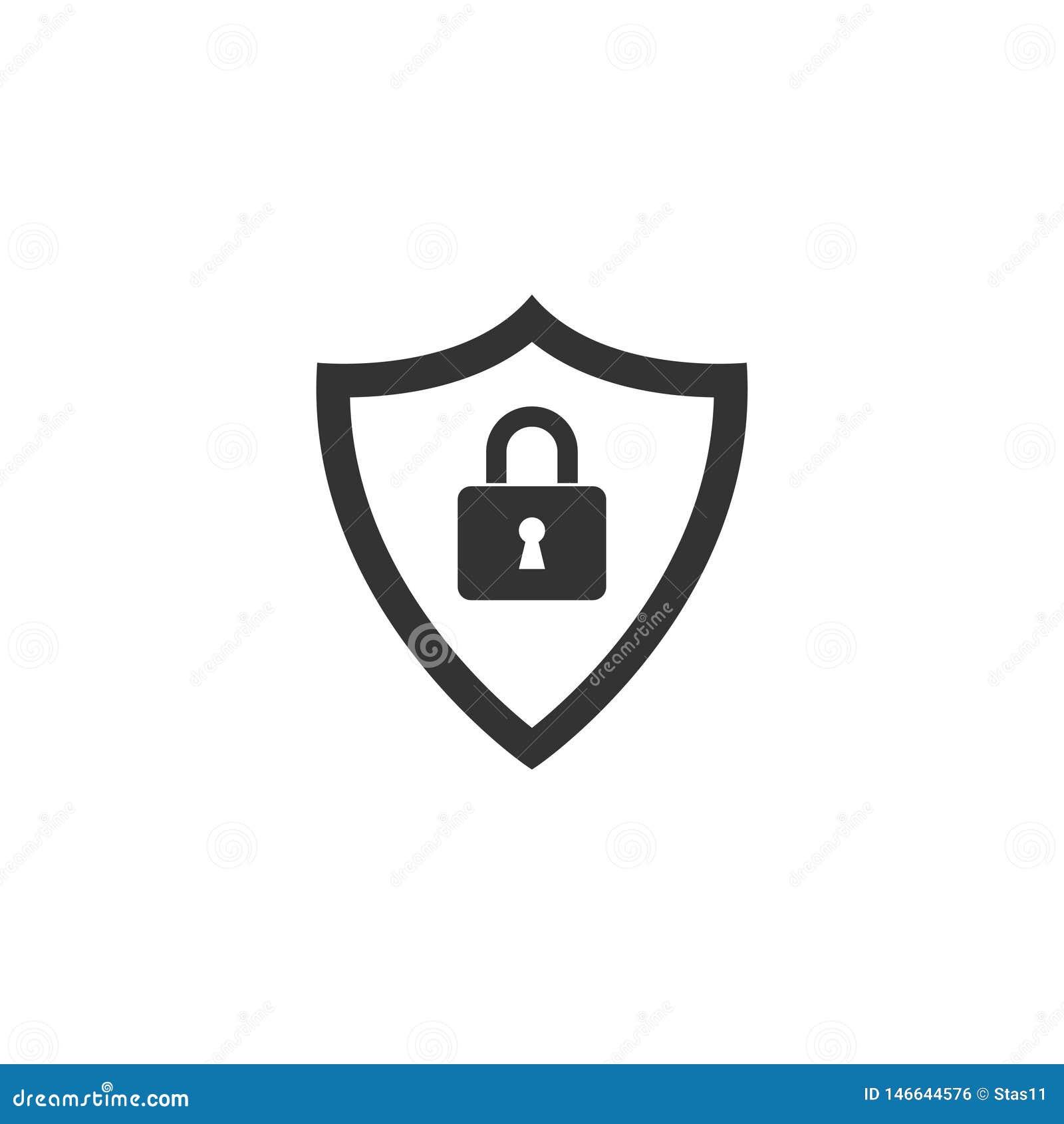Security Icon in Simple Design. Vector Illustration Stock Vector ...