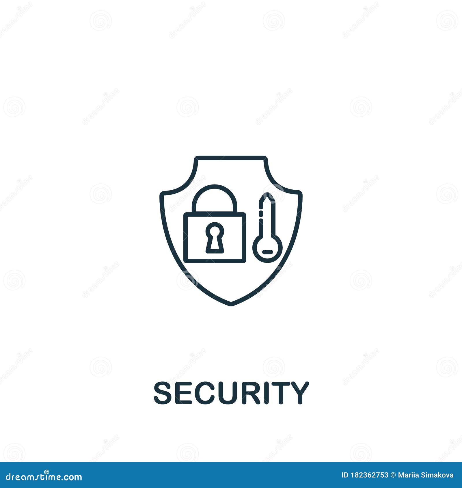 Security Icon. Simple Line Element Security Symbol for Templates, Web ...
