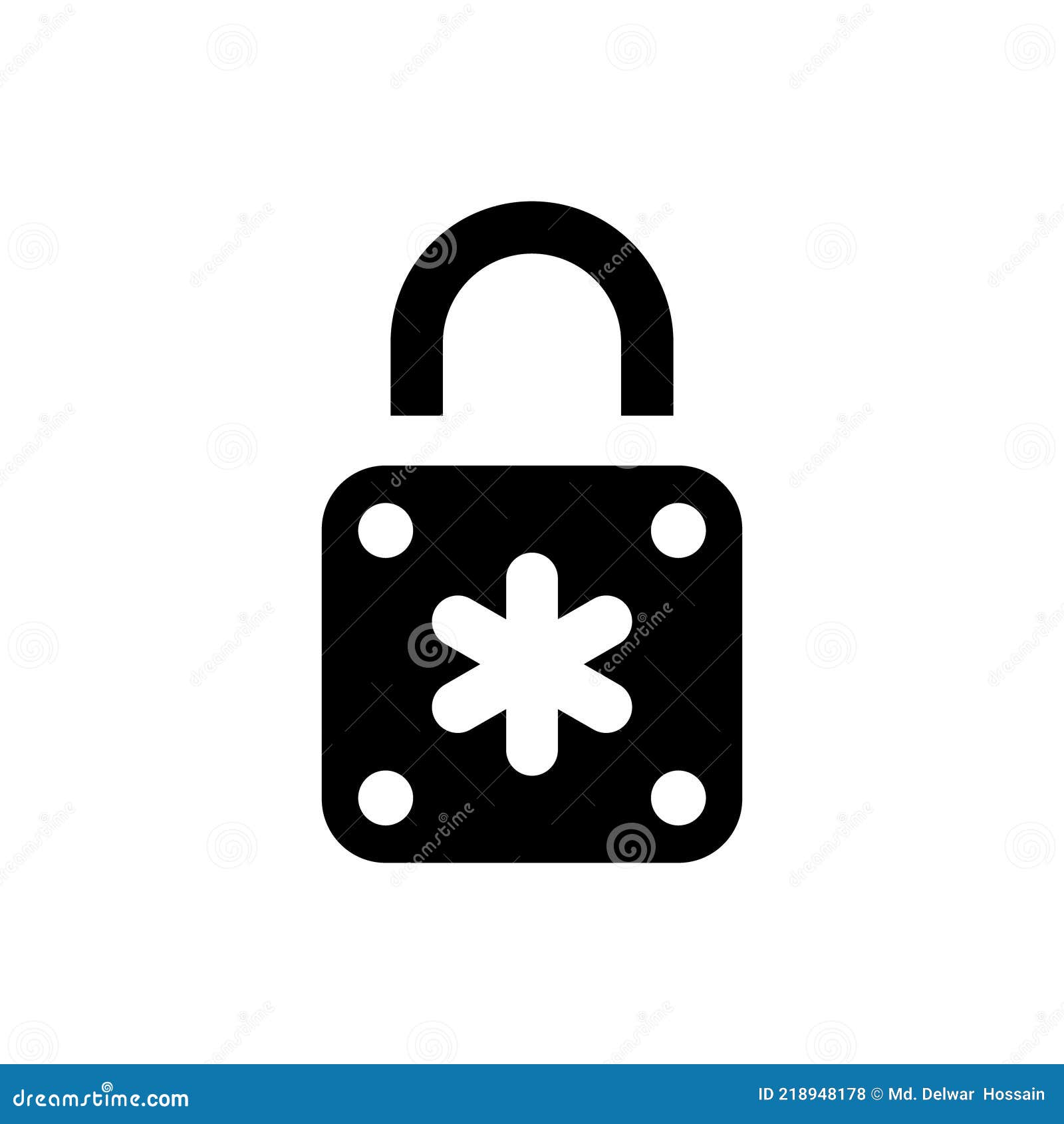 Security icon stock vector. Illustration of protection - 218948178