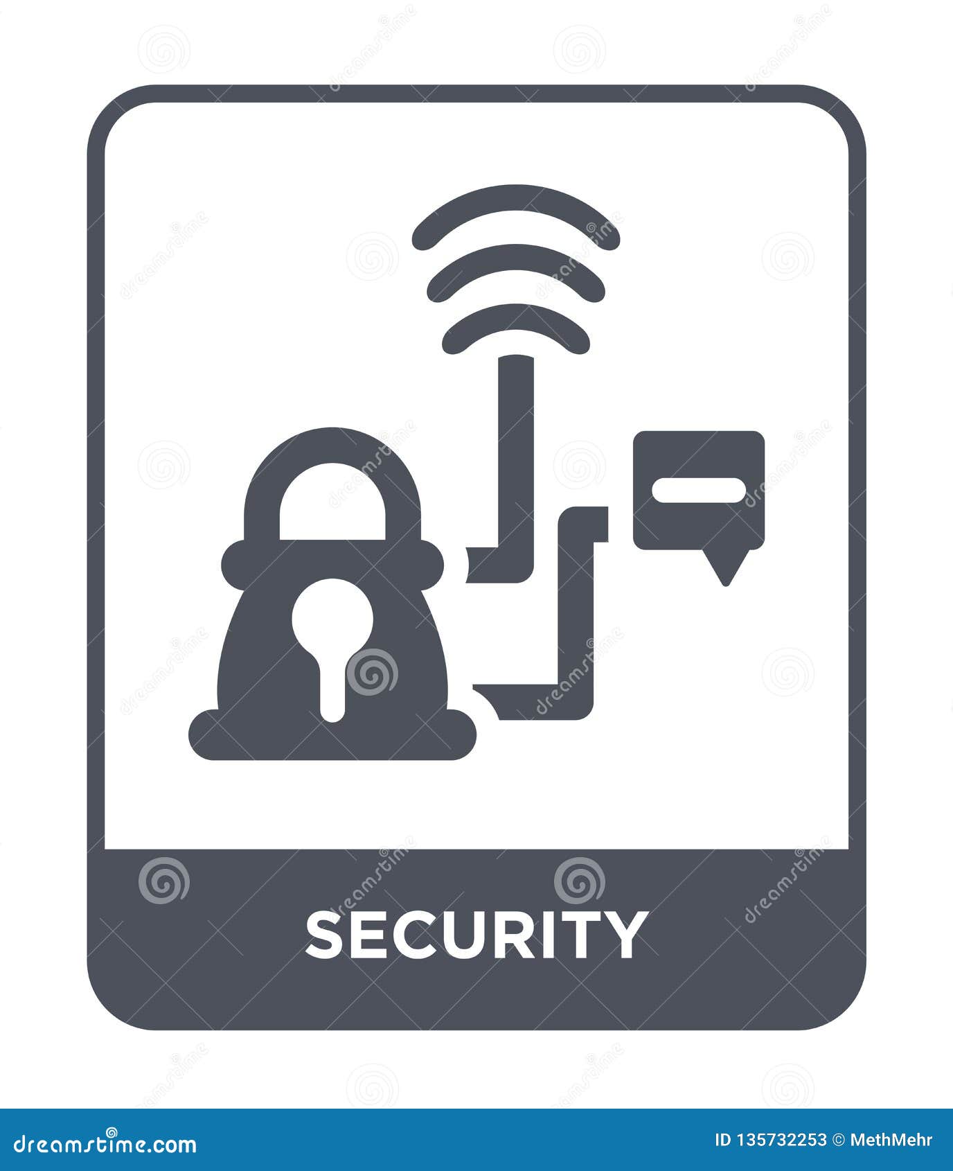 Security Icon in Trendy Design Style. Security Icon Isolated on White ...
