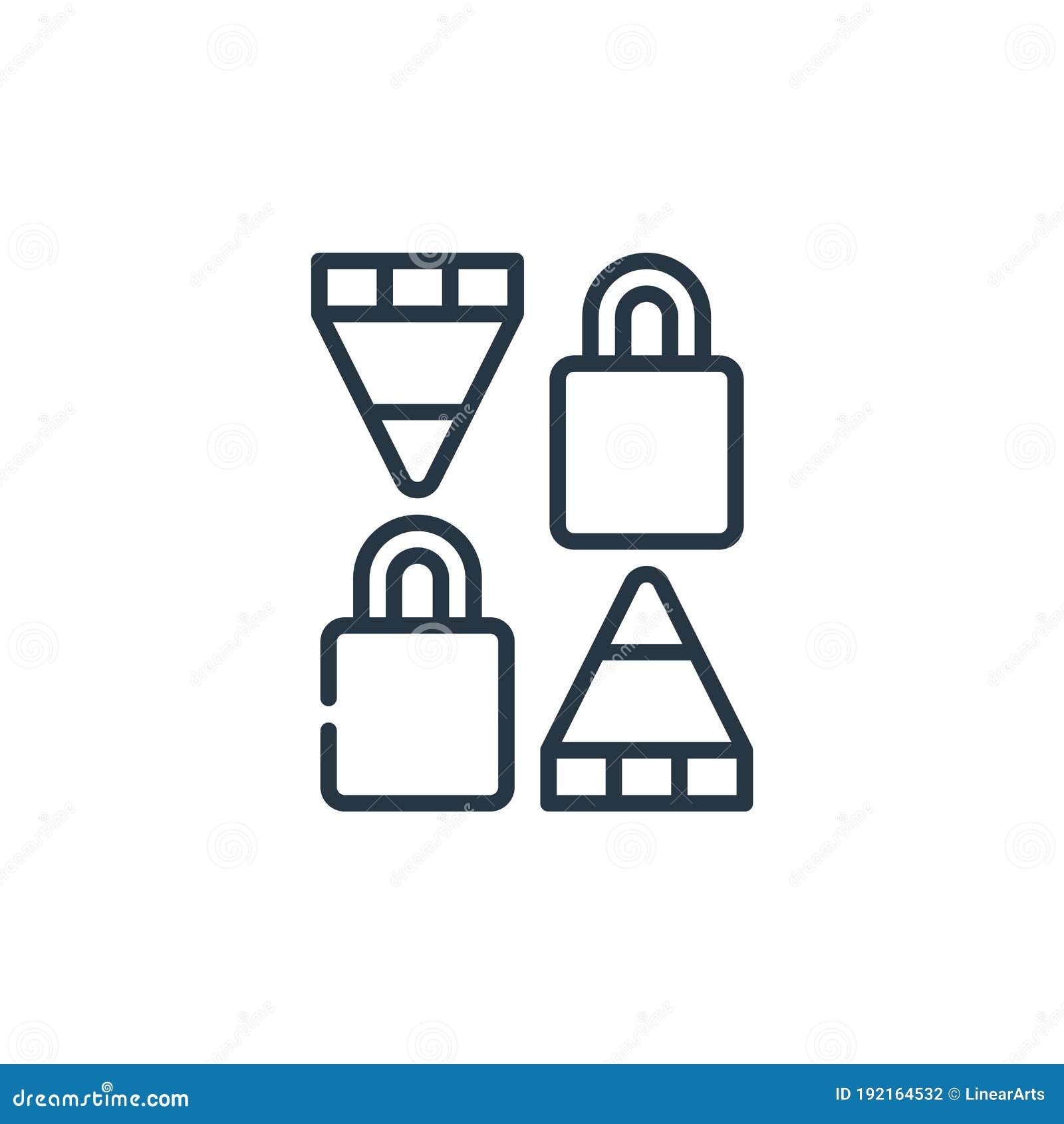 Security Icon Vector from Cyber Security Concept. Thin Line ...