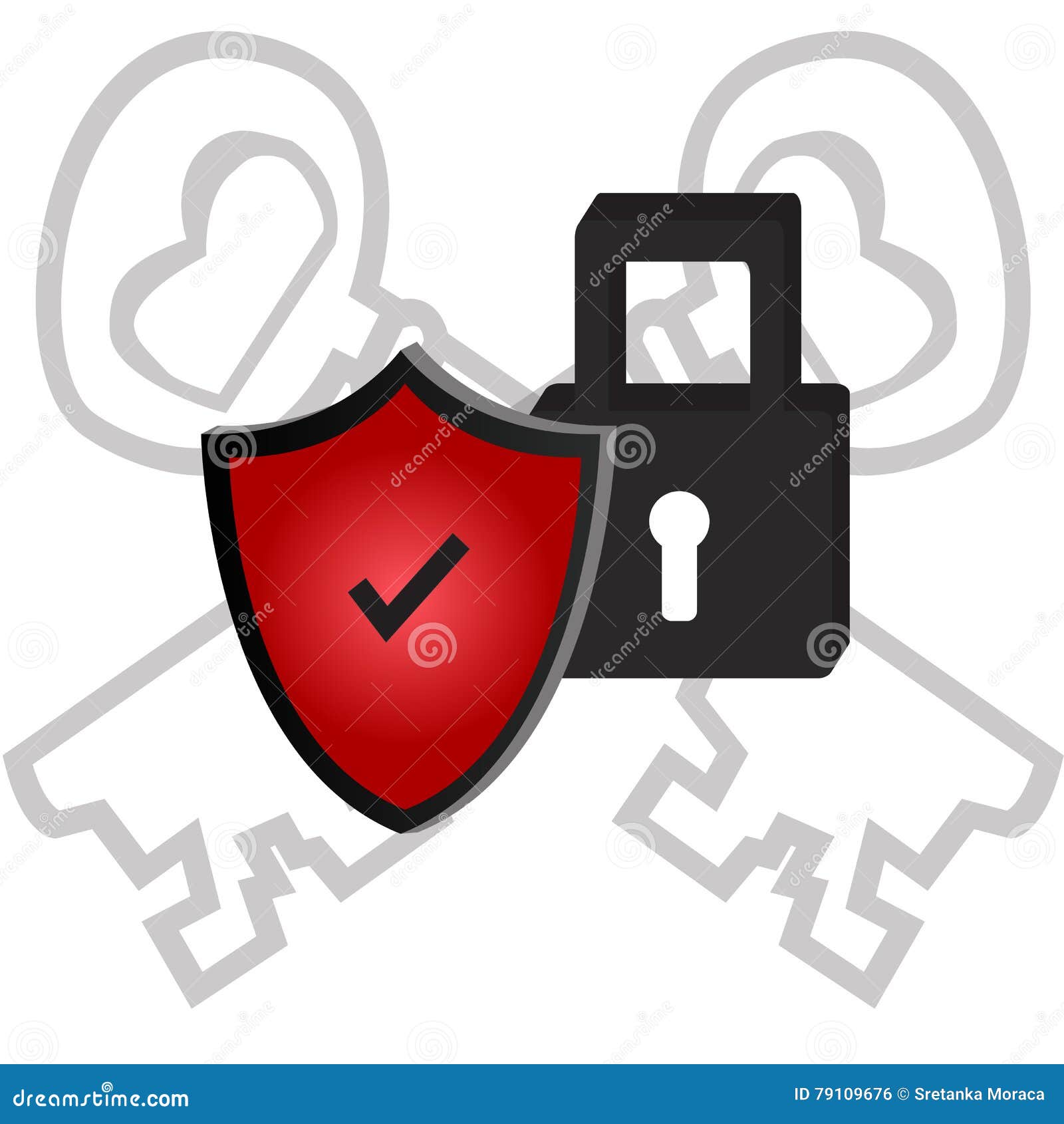 Security Icon Vector Illustration,red,padlock,key. Stock Vector ...