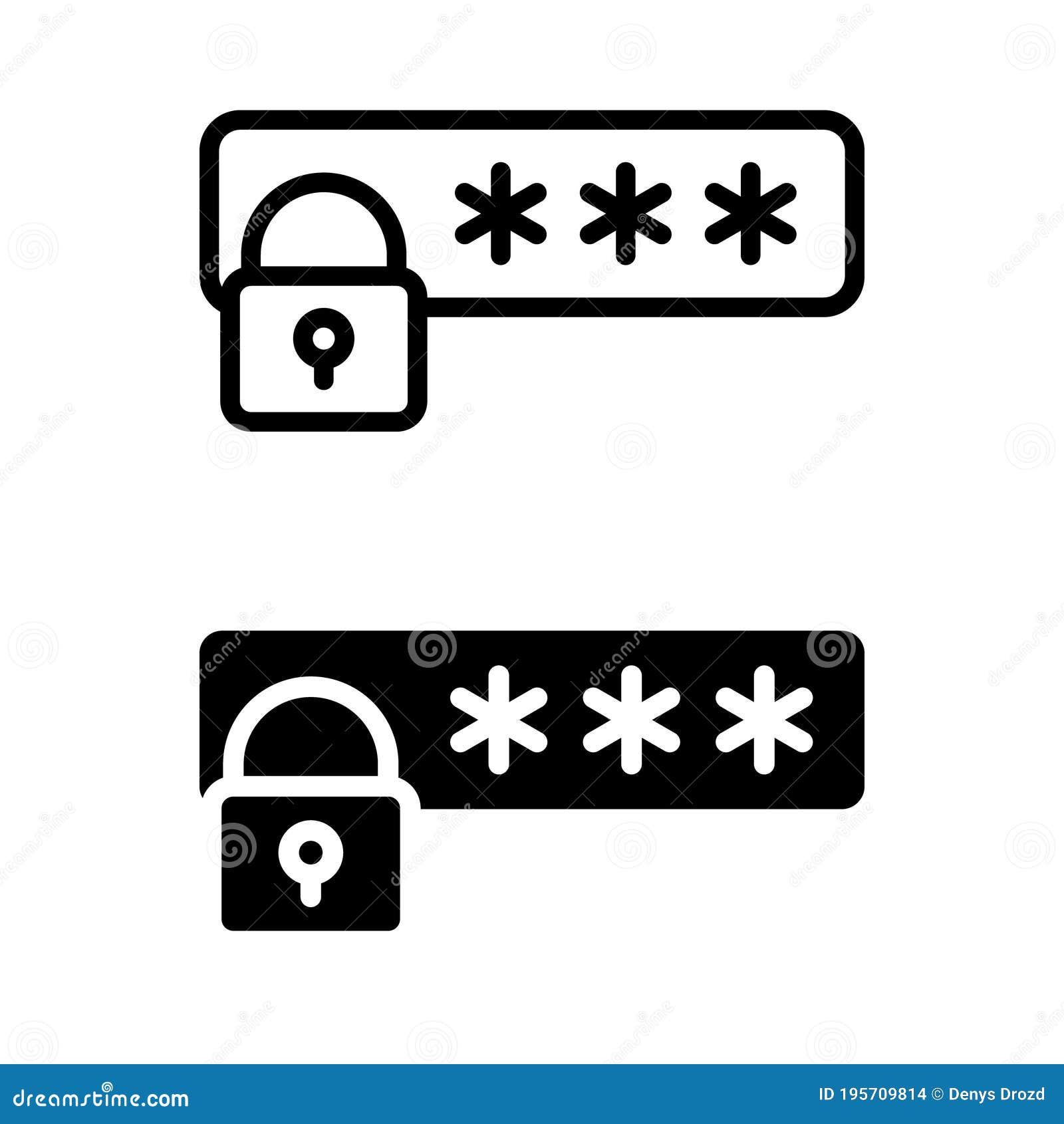 Security Icon Vector Set. Password Illustration Sign Collection. Access ...