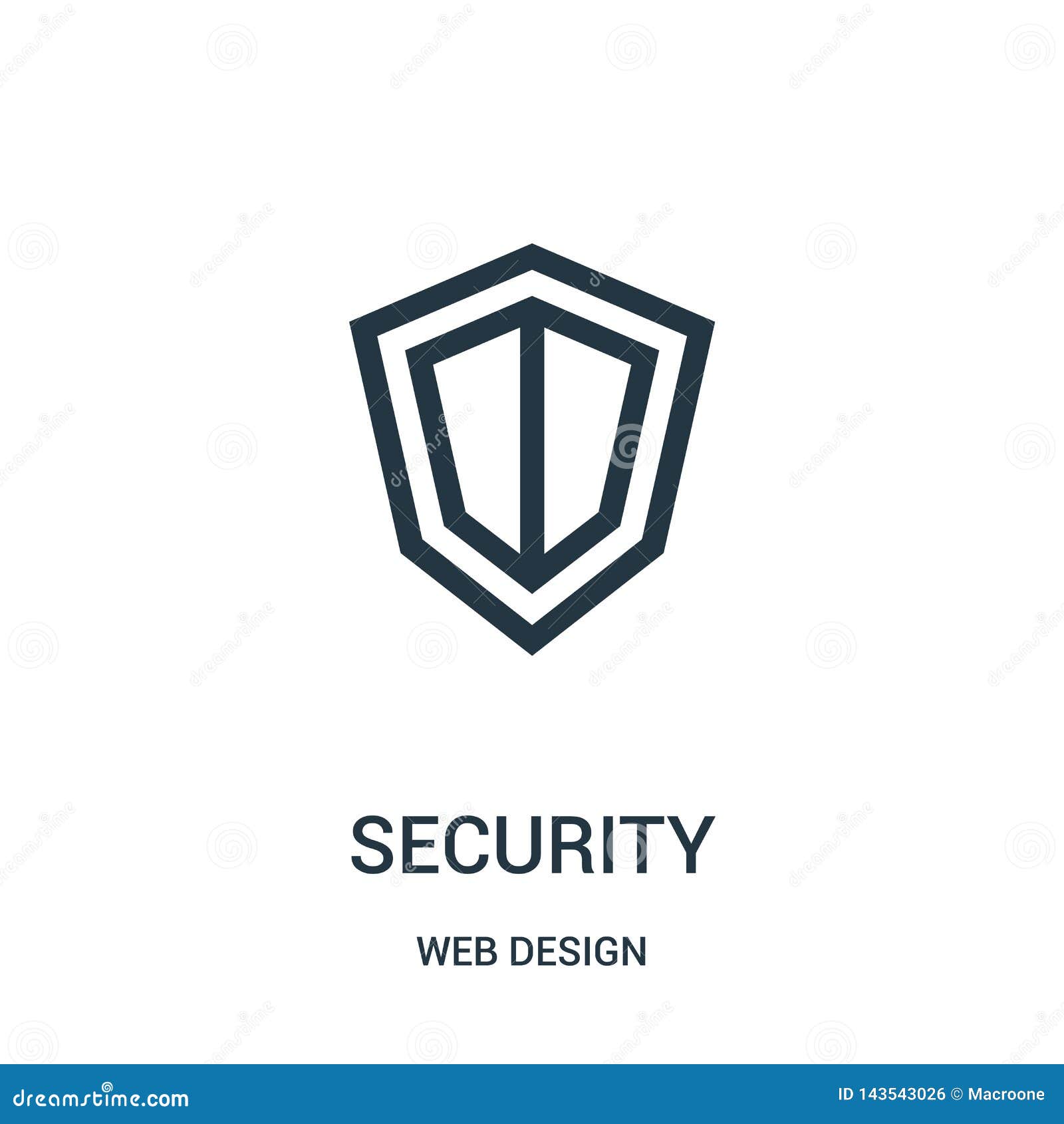 Security Icon Vector From Web Design Collection Thin Line Security Outline Icon Vector
