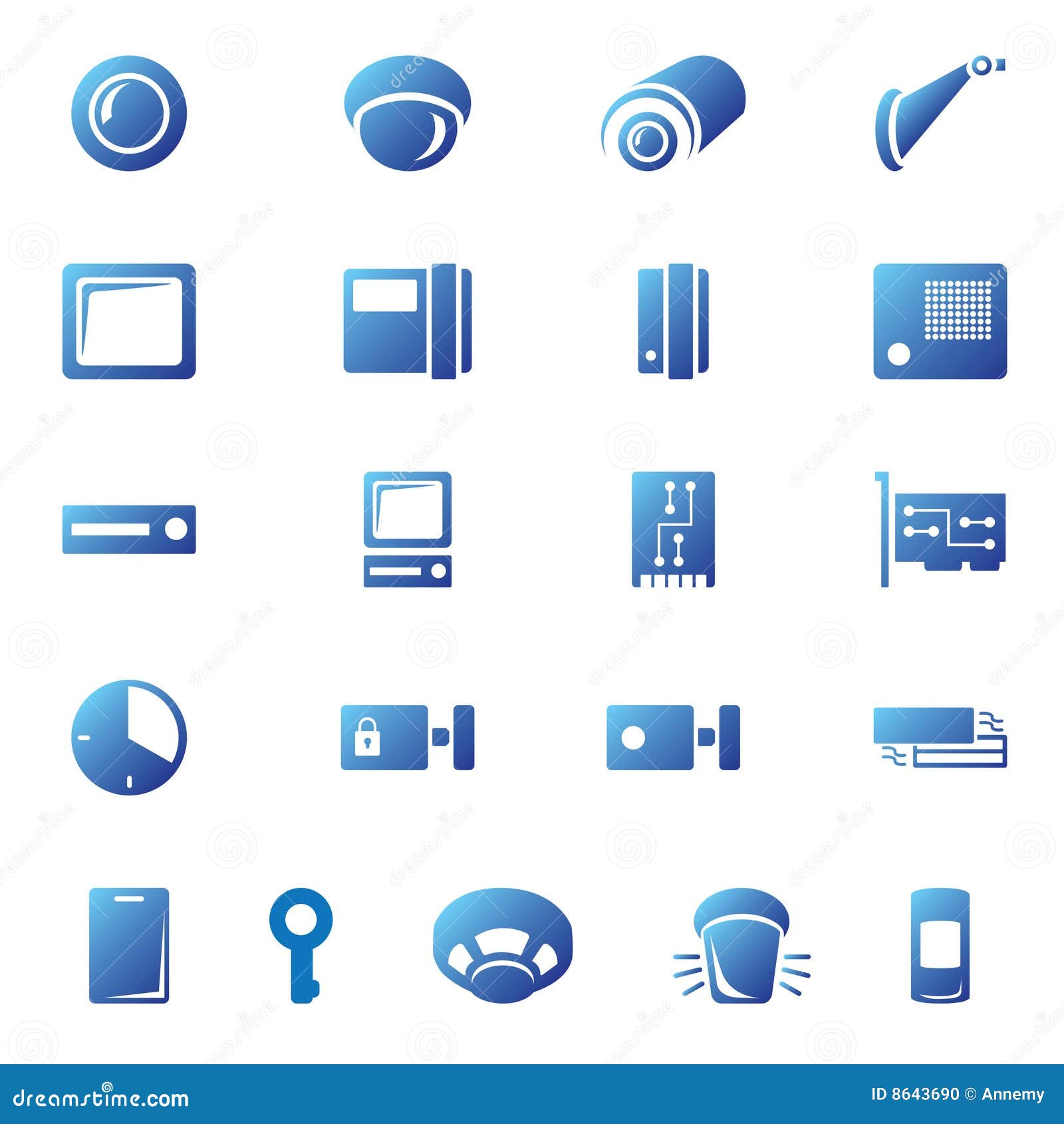 Security icons stock vector. Illustration of system, alert - 8643690