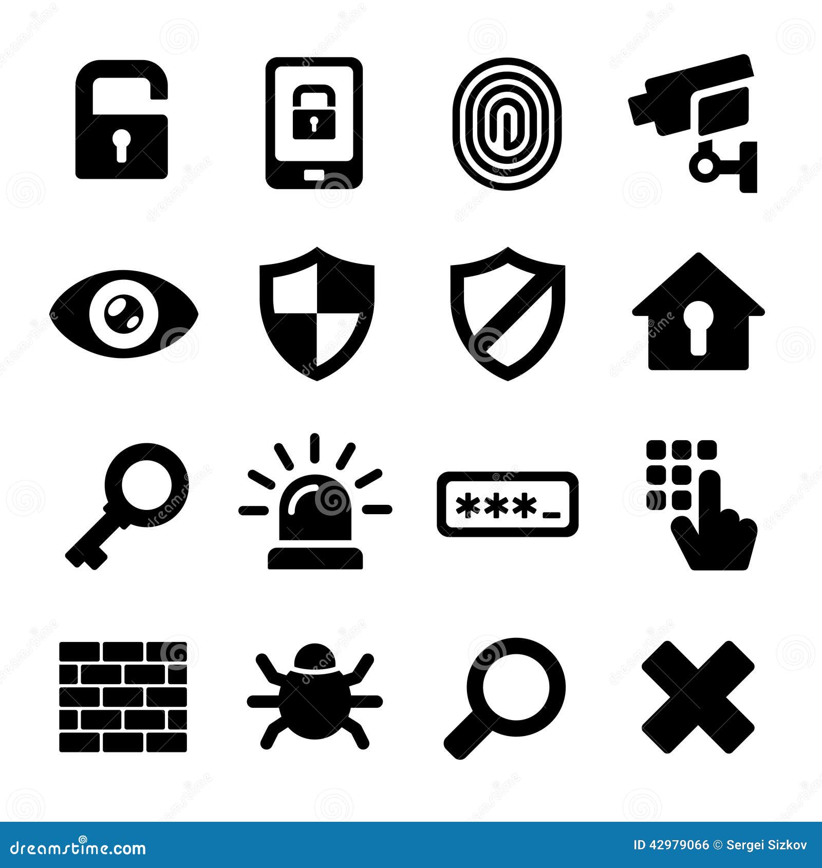 Security Icons Set stock vector. Illustration of safe - 42979066