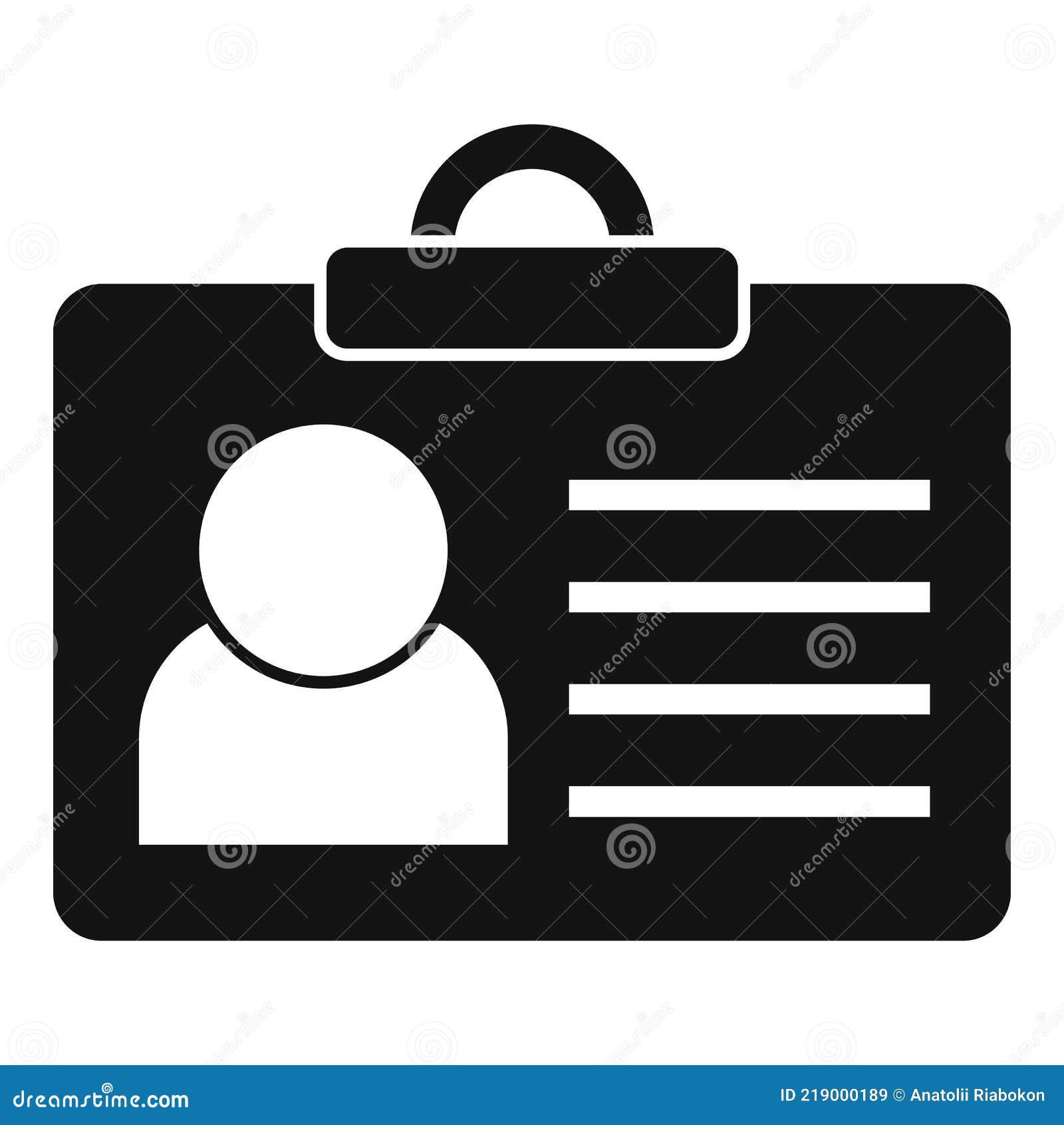 Security Id Card Icon, Simple Style Stock Vector - Illustration of ...