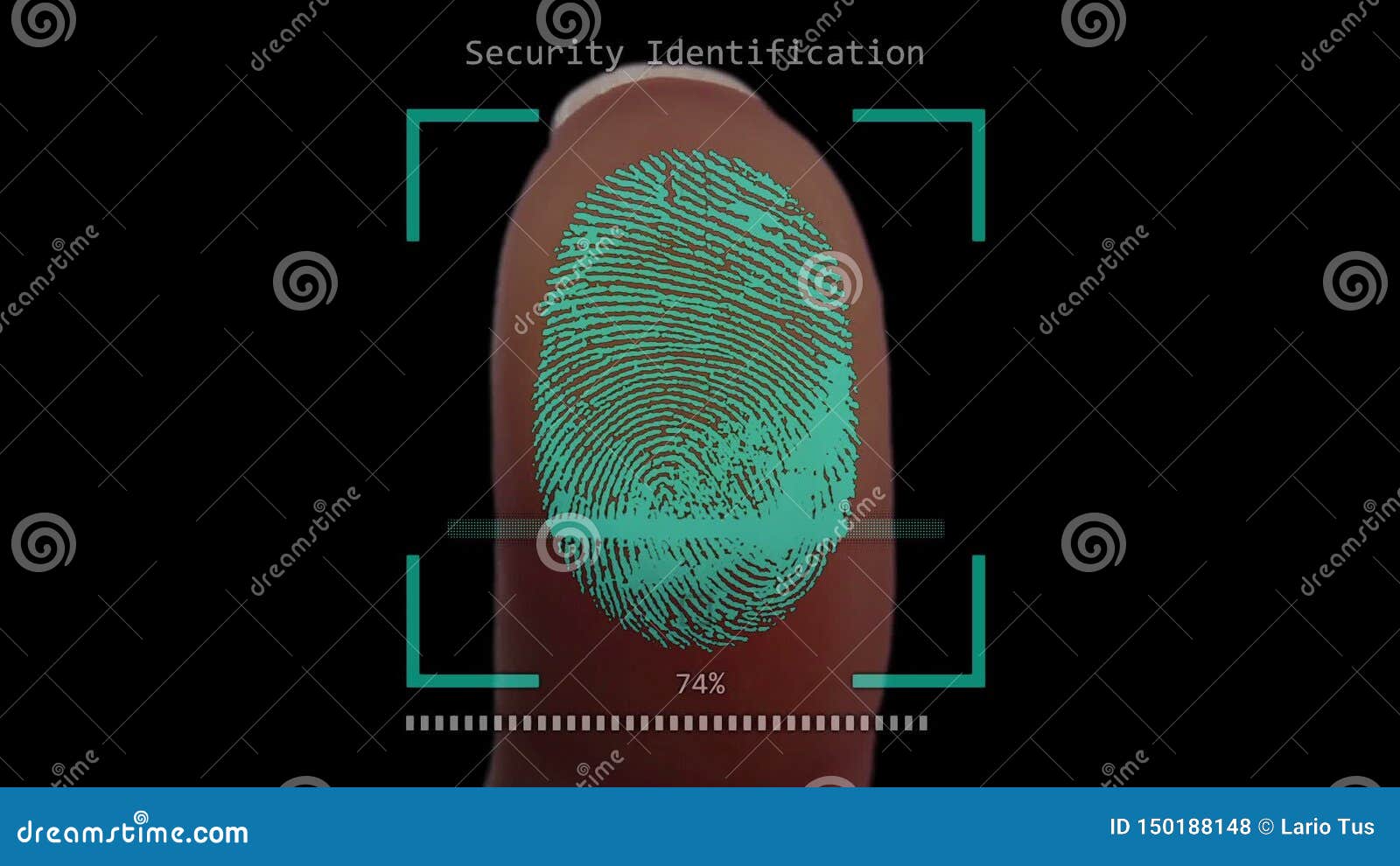 Security Identification System with Fingerprints Stock Footage - Video ...