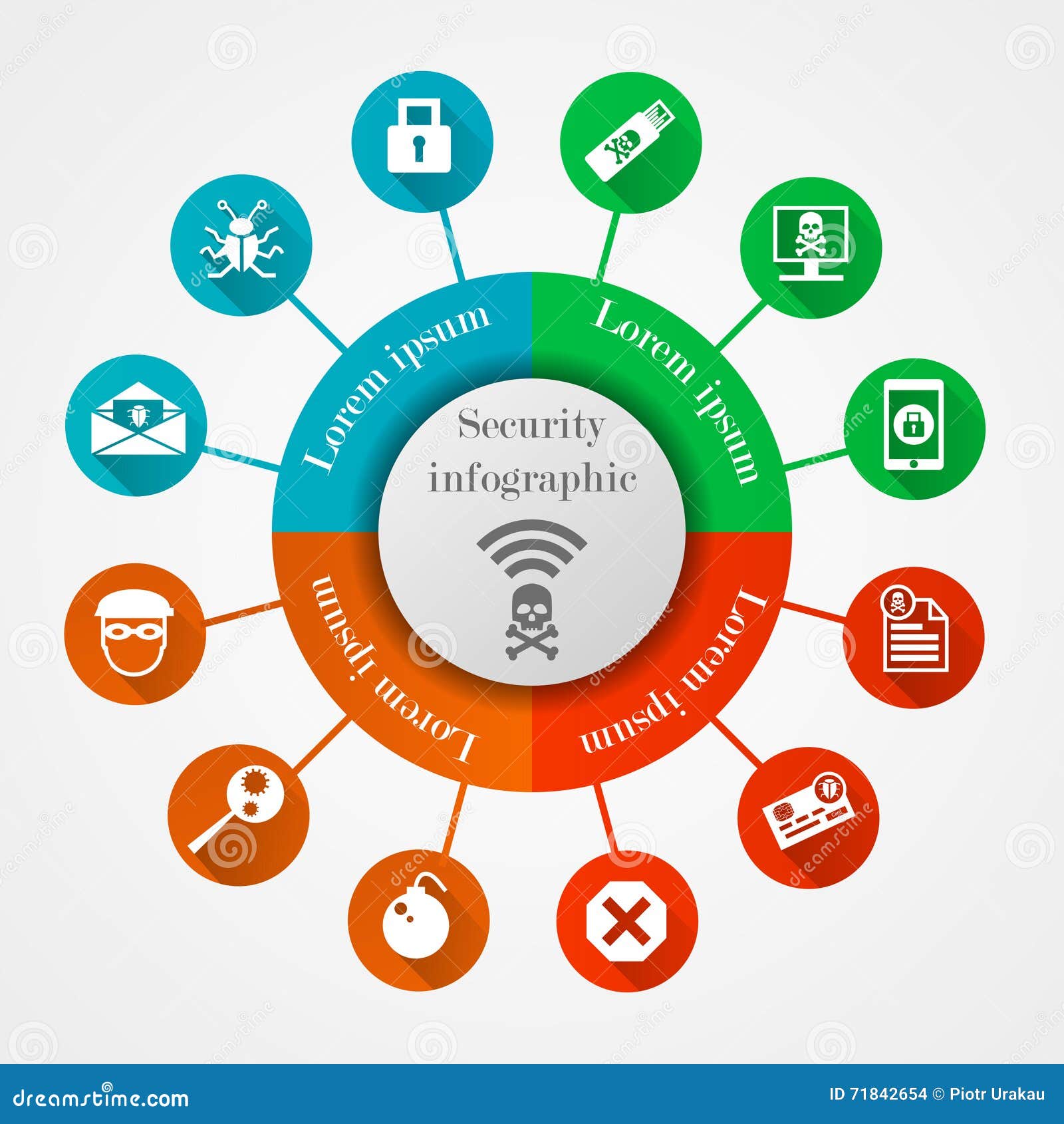 Security Infographic Template Stock Vector - Illustration of firewall ...