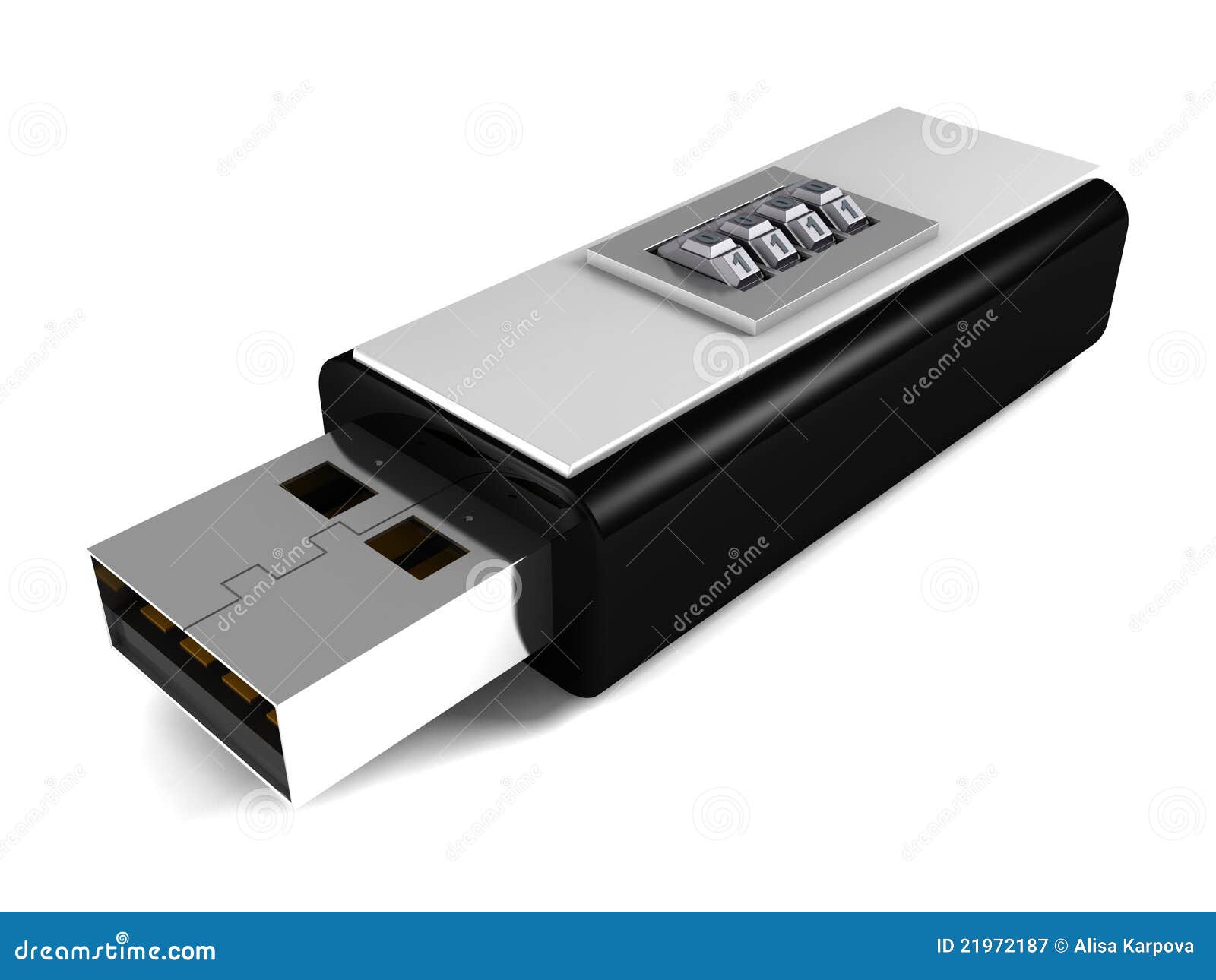 Security Information Concept with Combination Lock Stock Illustration ...