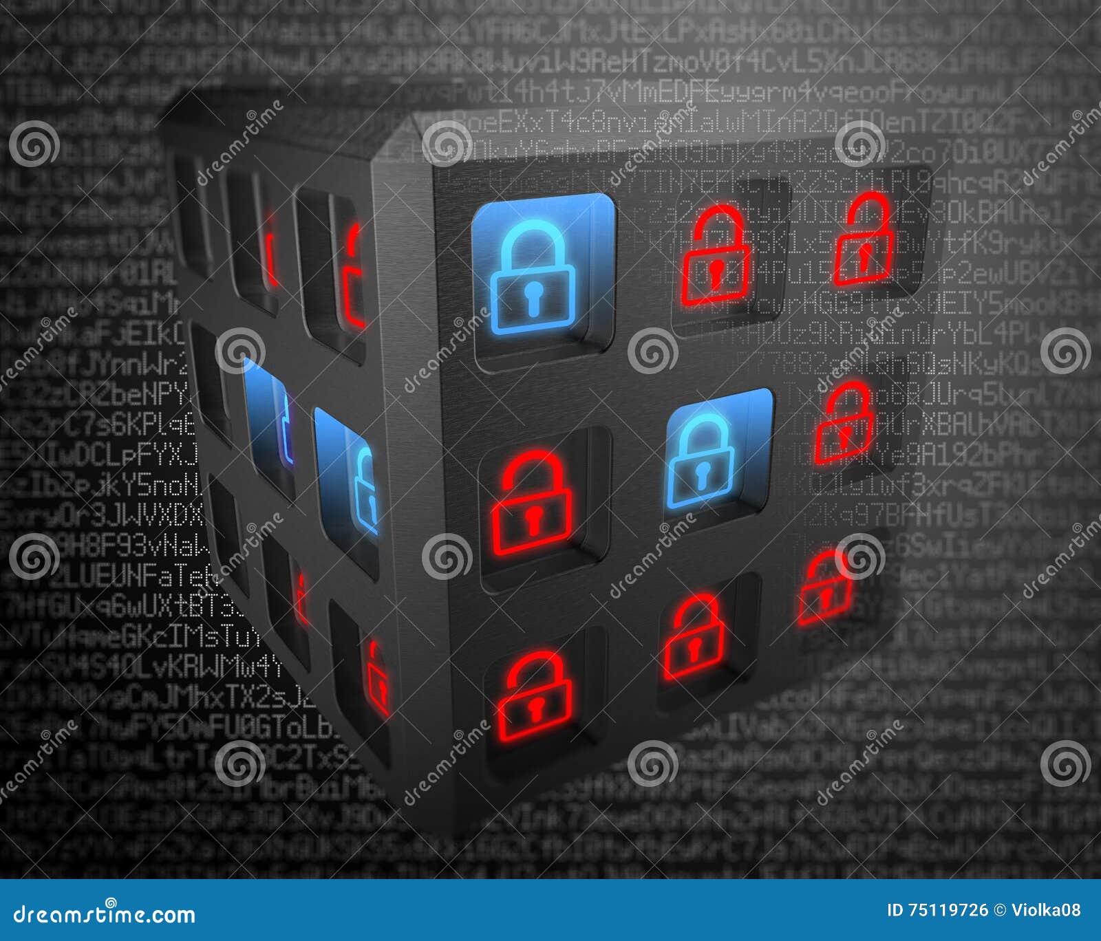 Security of Information Systems Background Stock Illustration ...