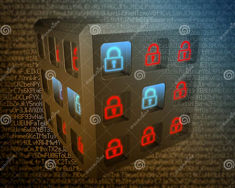 Security of Information Systems Background Stock Illustration ...