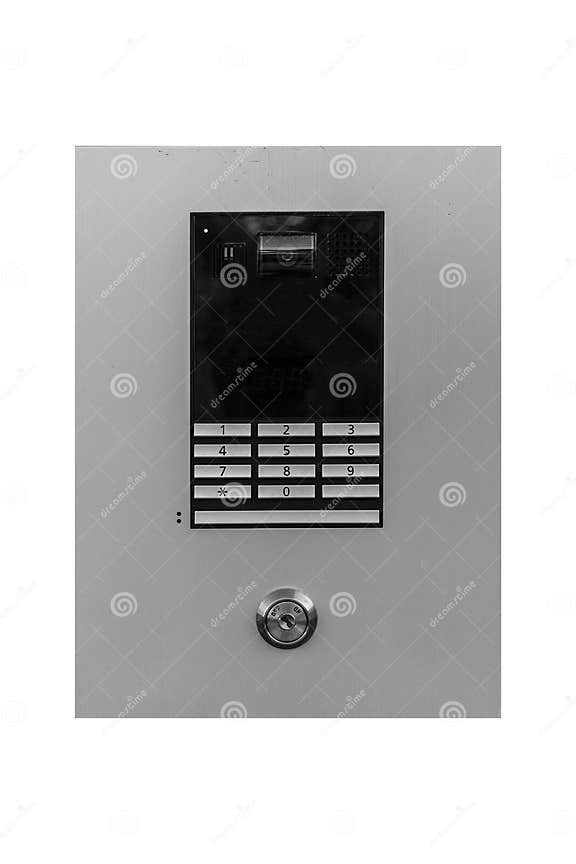 Security intercom button stock photo. Image of button - 187511742