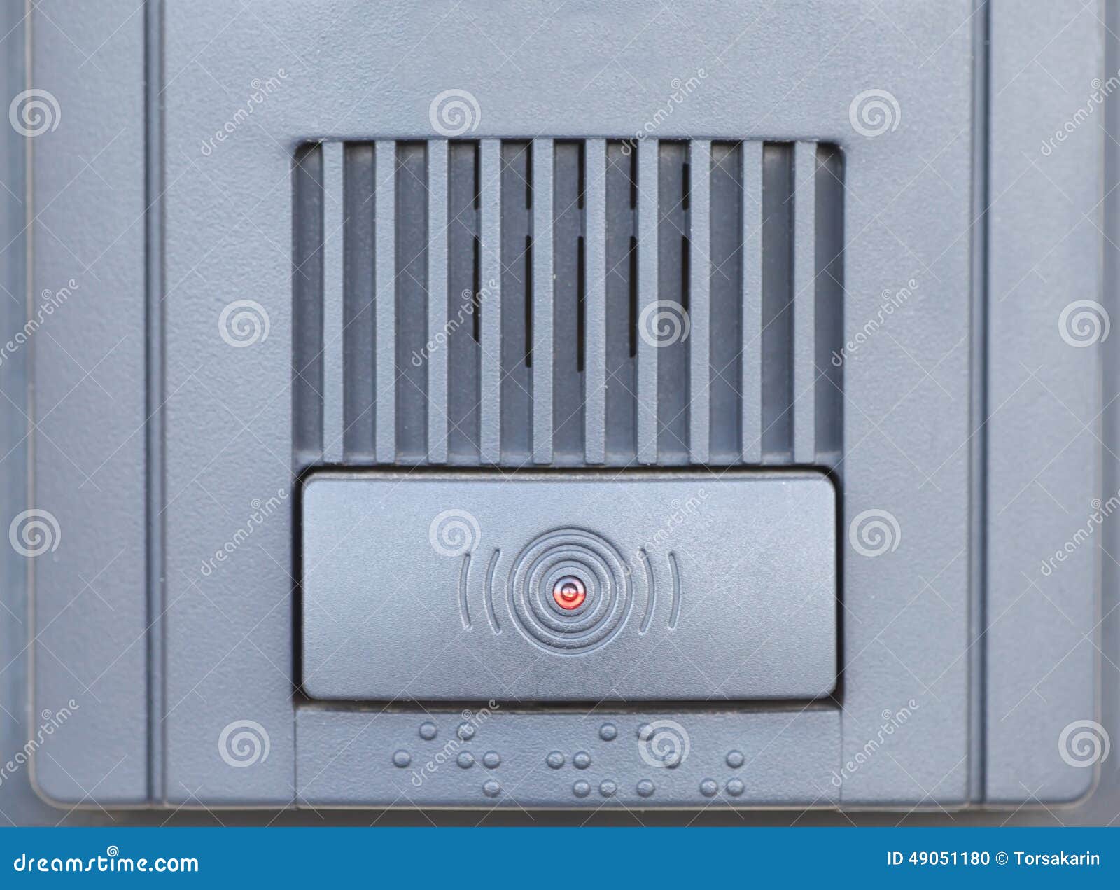 Security Intercom Button In The Apartment Door Stock Photography ...