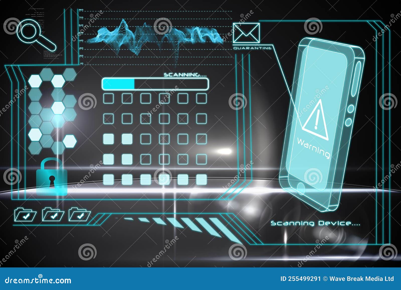 Security interface stock illustration. Illustration of computer - 255499291