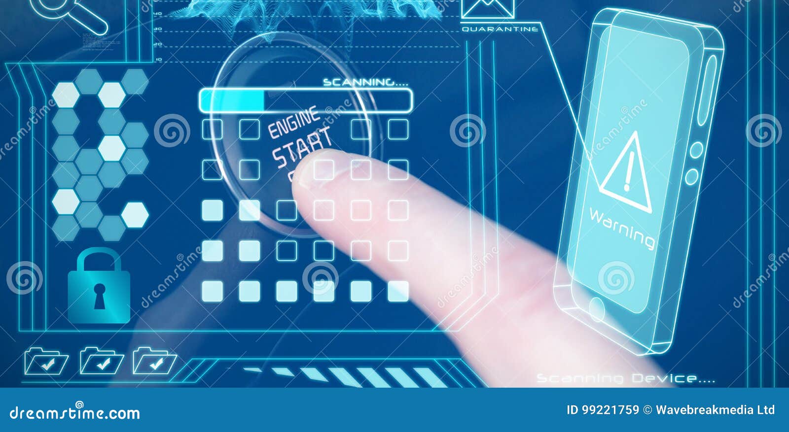 Composite Image of Security Interface Stock Image - Image of people ...