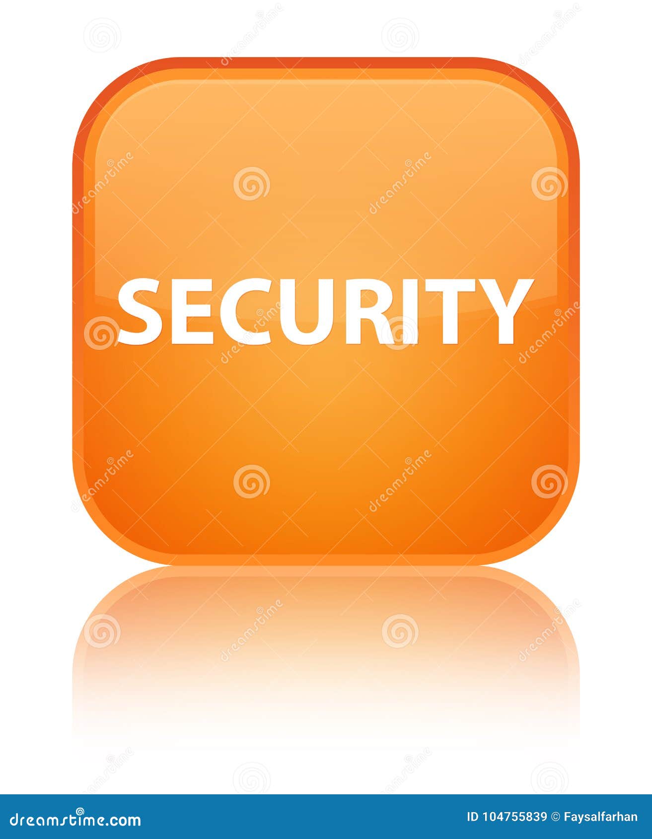 Security Special Orange Square Button Stock Illustration - Illustration ...
