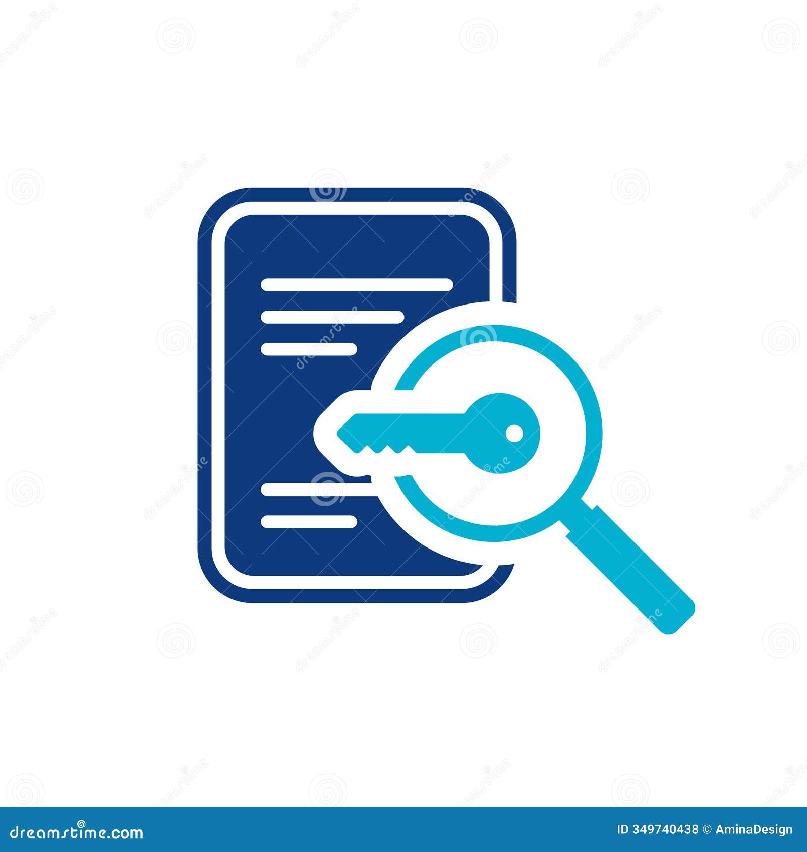 Security Key and Document Illustration Stock Vector - Illustration of ...