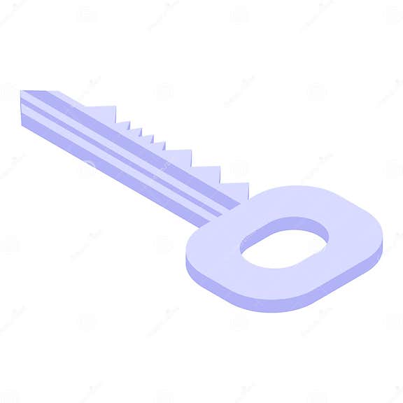 Security Key Icon, Isometric Style Stock Vector - Illustration of ...