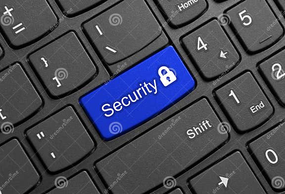 Security key on keyboard stock photo. Image of icon - 159434324