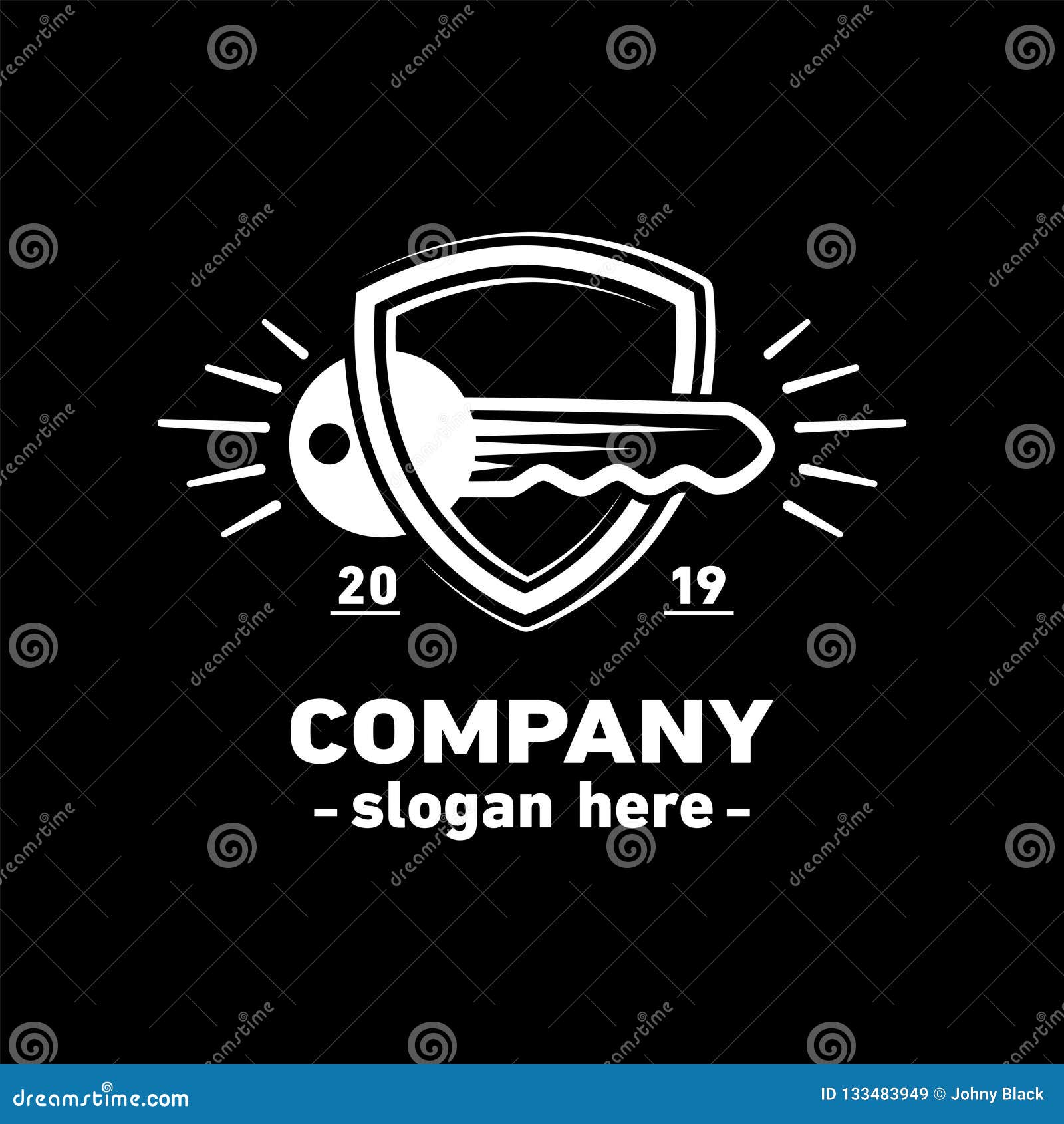 Security Key Logo Design Template. Vector and Illustration. Stock ...