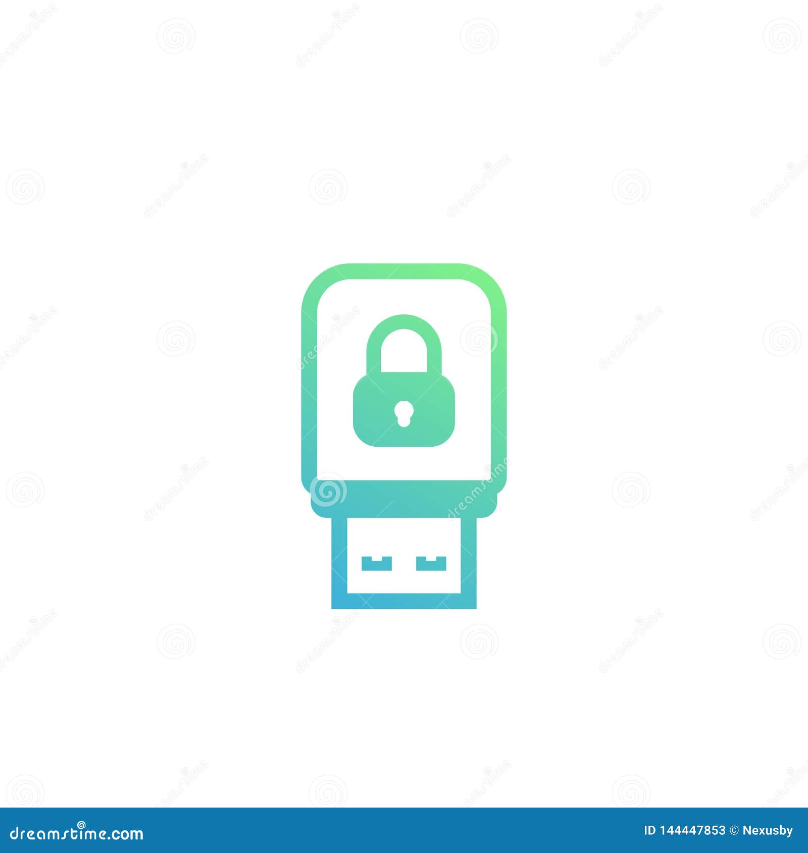Security Key, Usb Stick Icon Stock Vector - Illustration of element ...