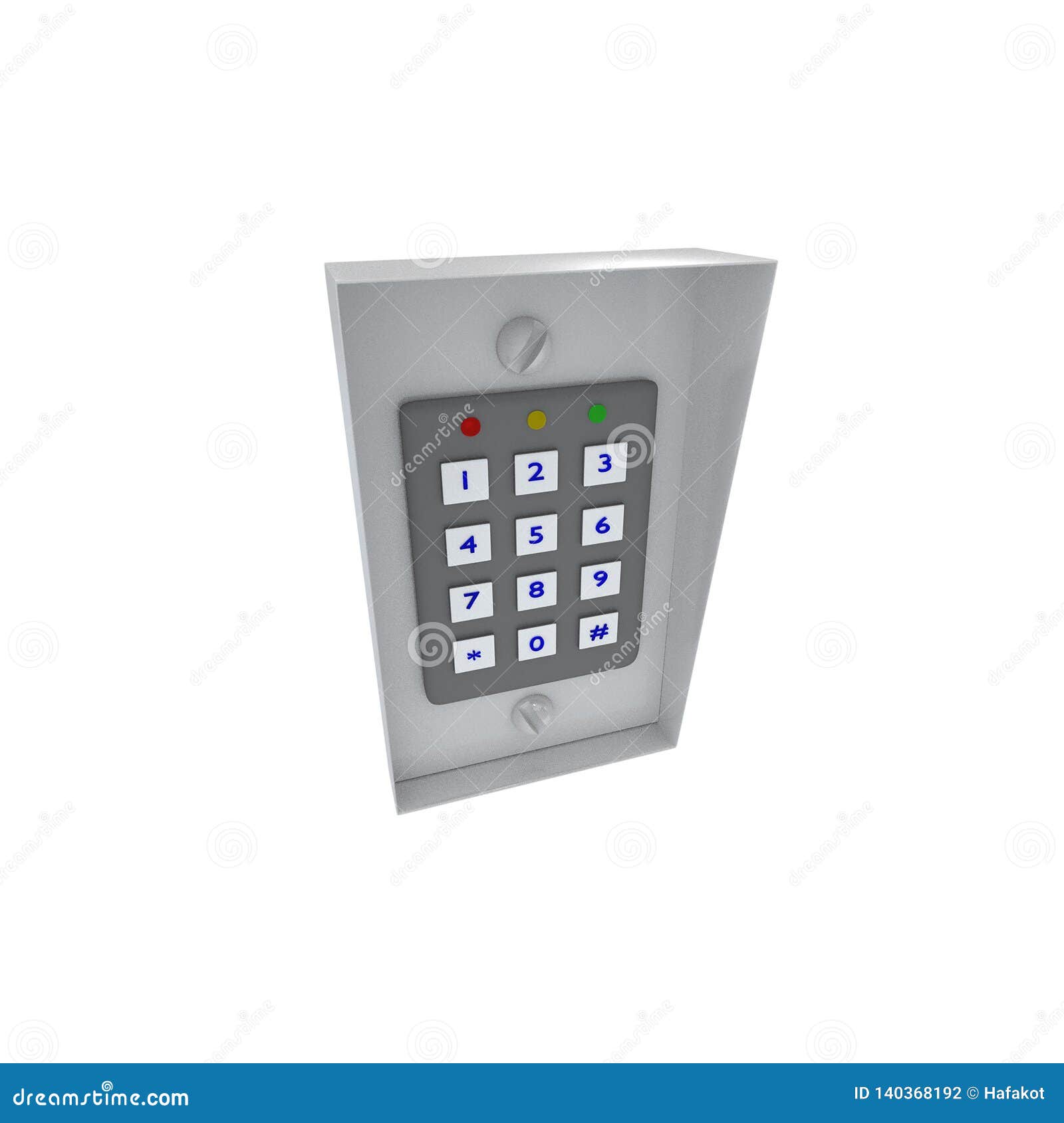 Security Keypad 3d Illustration Stock Illustration - Illustration of ...