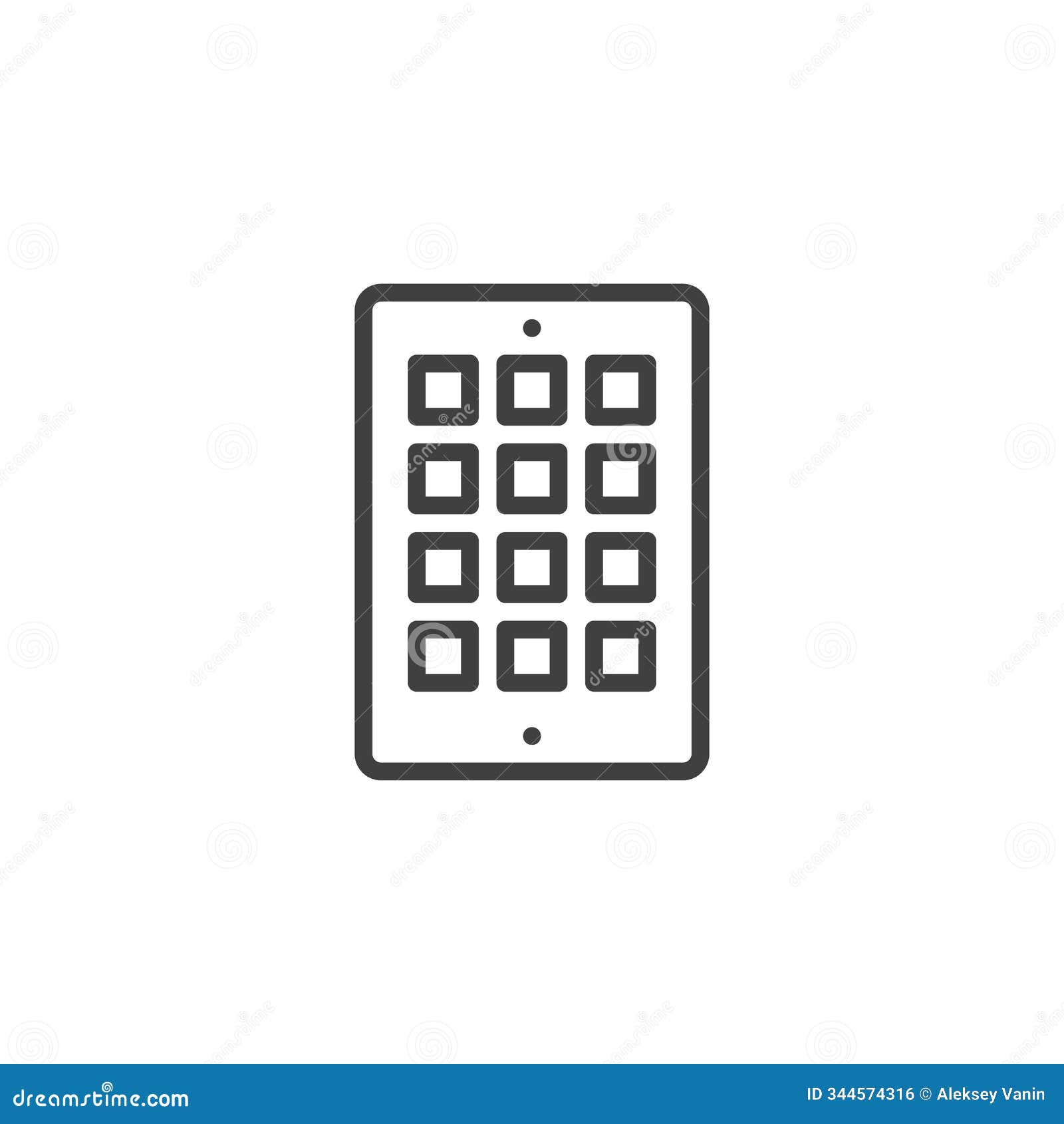 Security Keypad line icon stock illustration. Illustration of identity ...