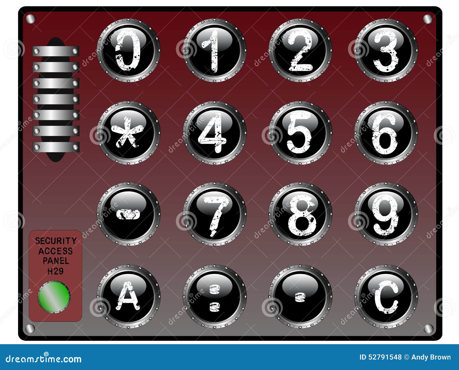 Security KeyPad with Touch Panel Stock Vector - Illustration of privacy ...