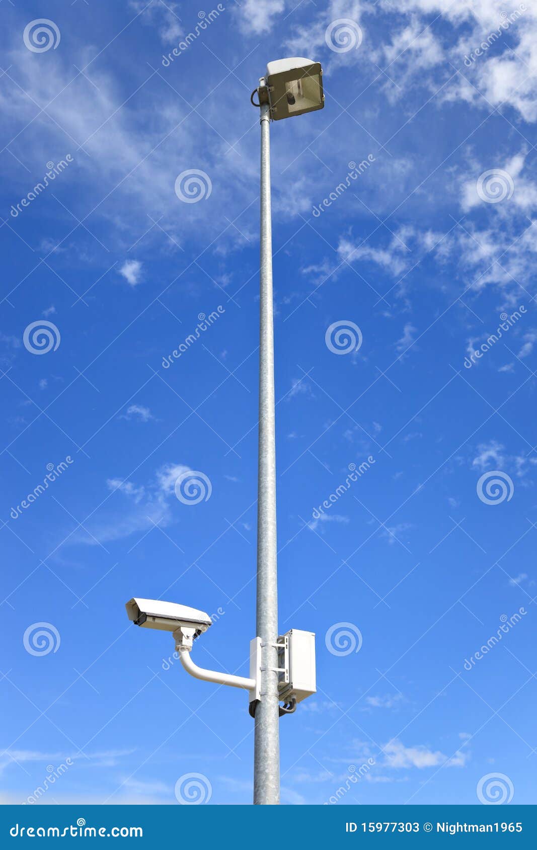Security Lamp and Camera stock image. Image of monitor - 15977303