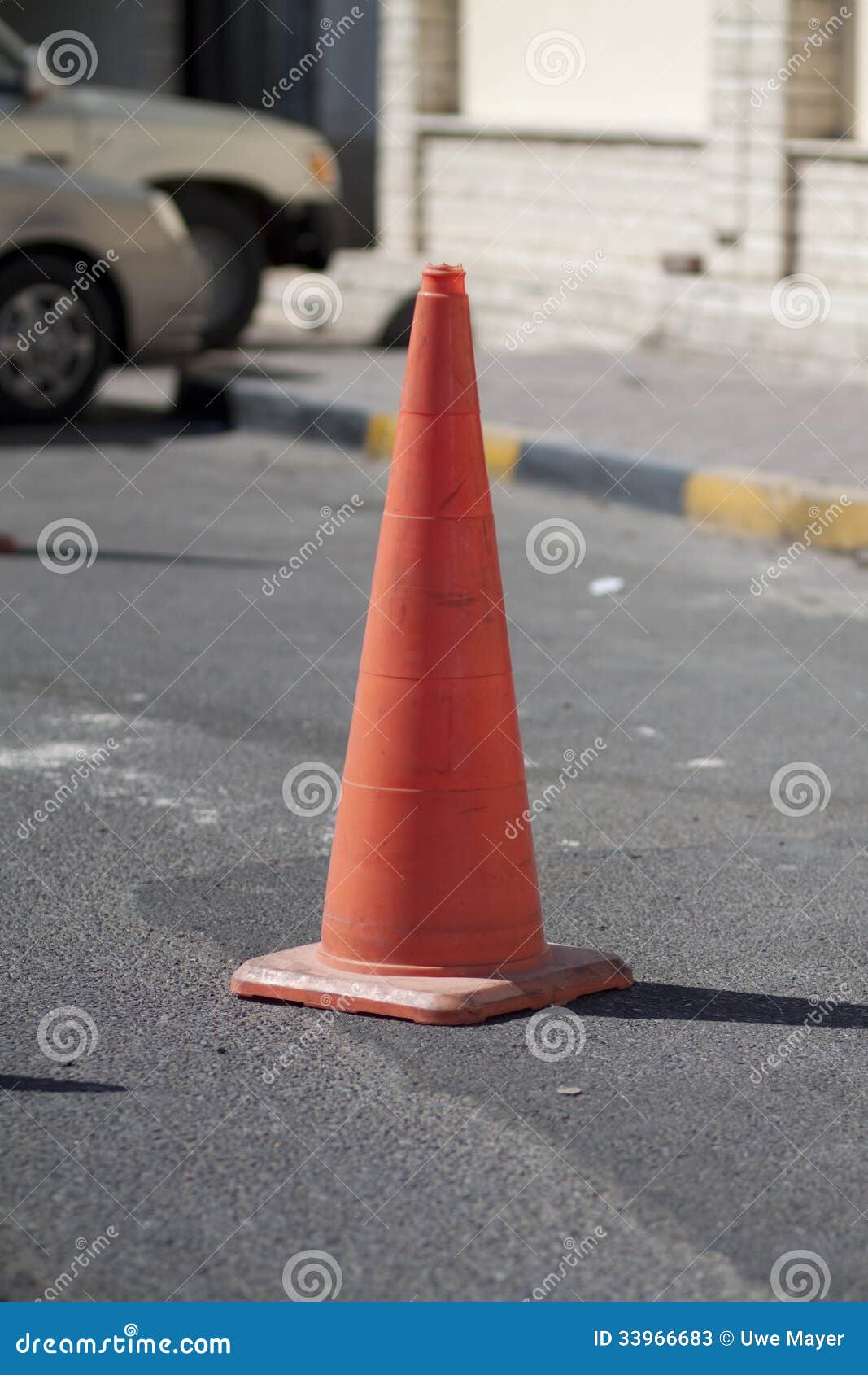 Security leading cone stock image. Image of automobile - 33966683